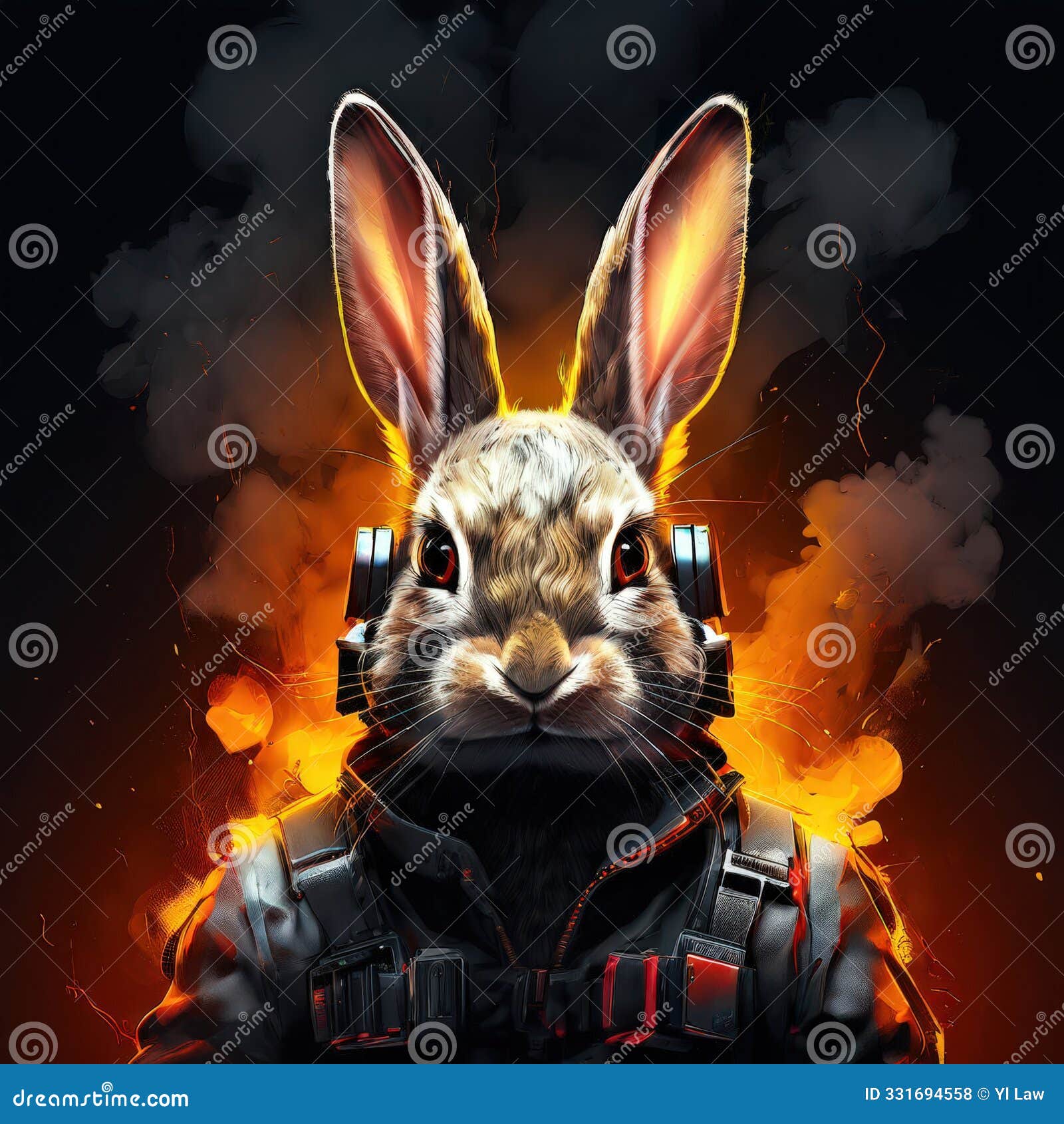 The AI Image Generator, Rabbit in a Soldier Costume Editorial Stock ...