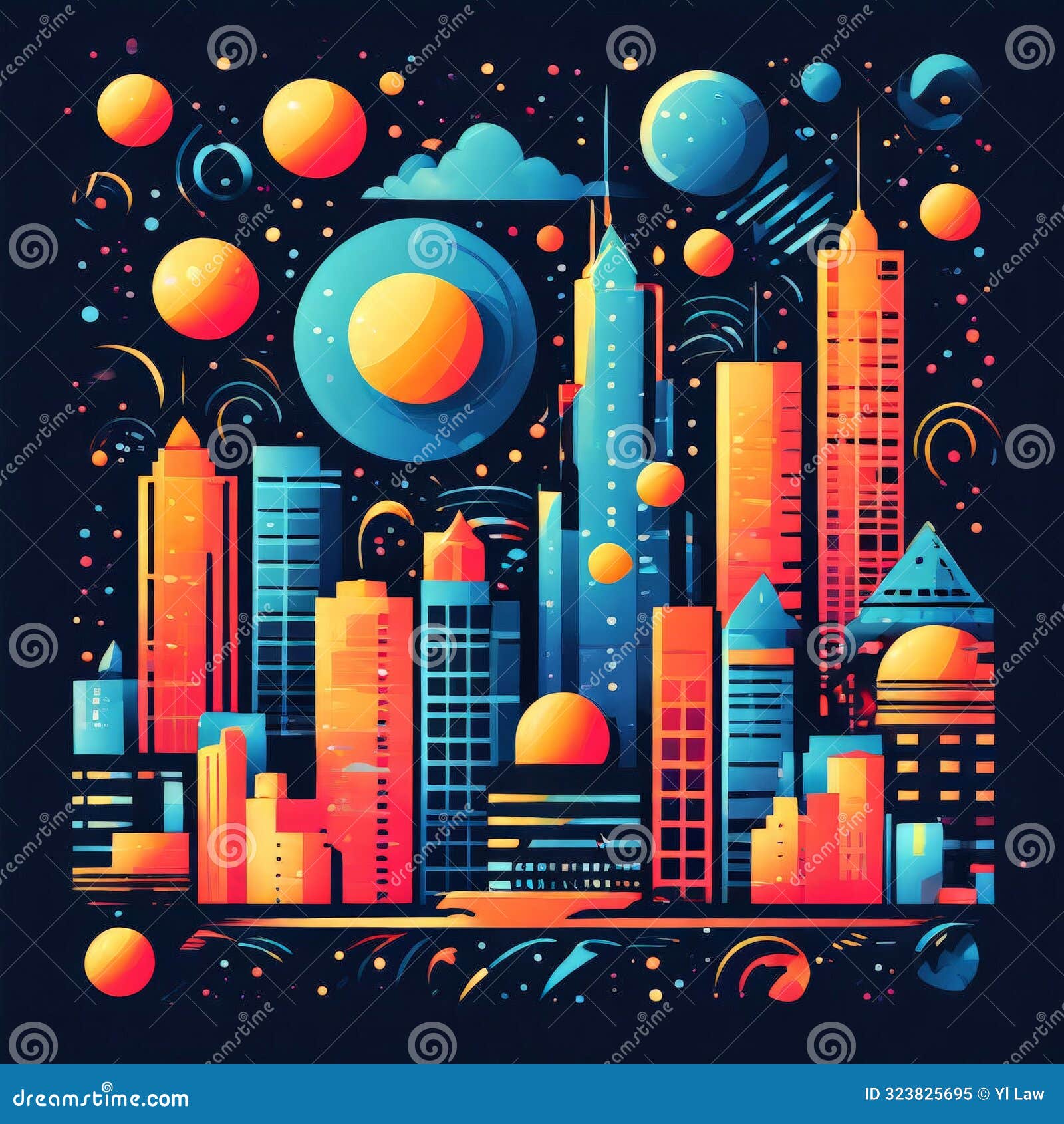 AI Image Generator, Random Geometric Shapes Wireframe Background and ...