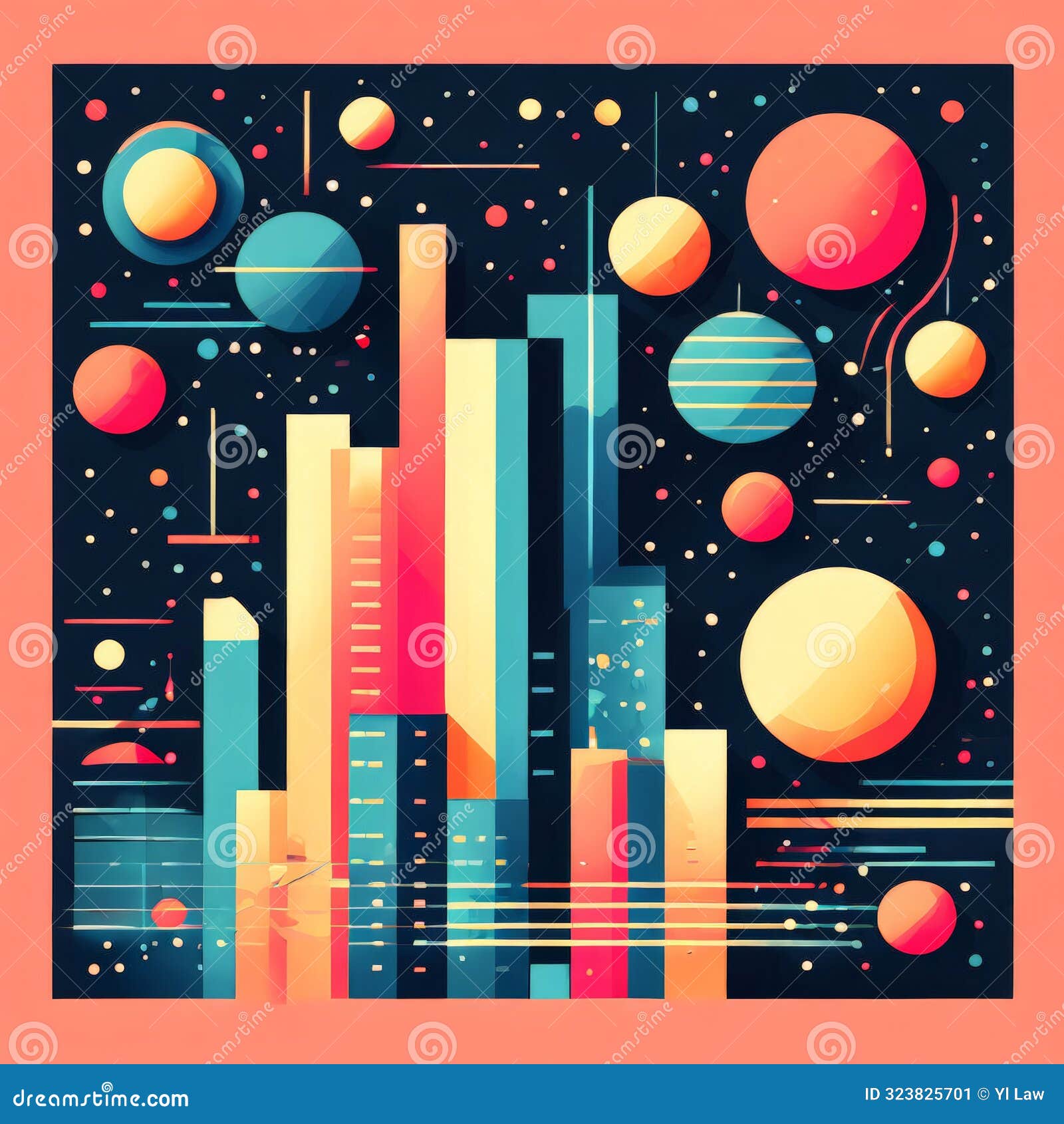 AI Image Generator, Random Geometric Shapes Wireframe Background and ...