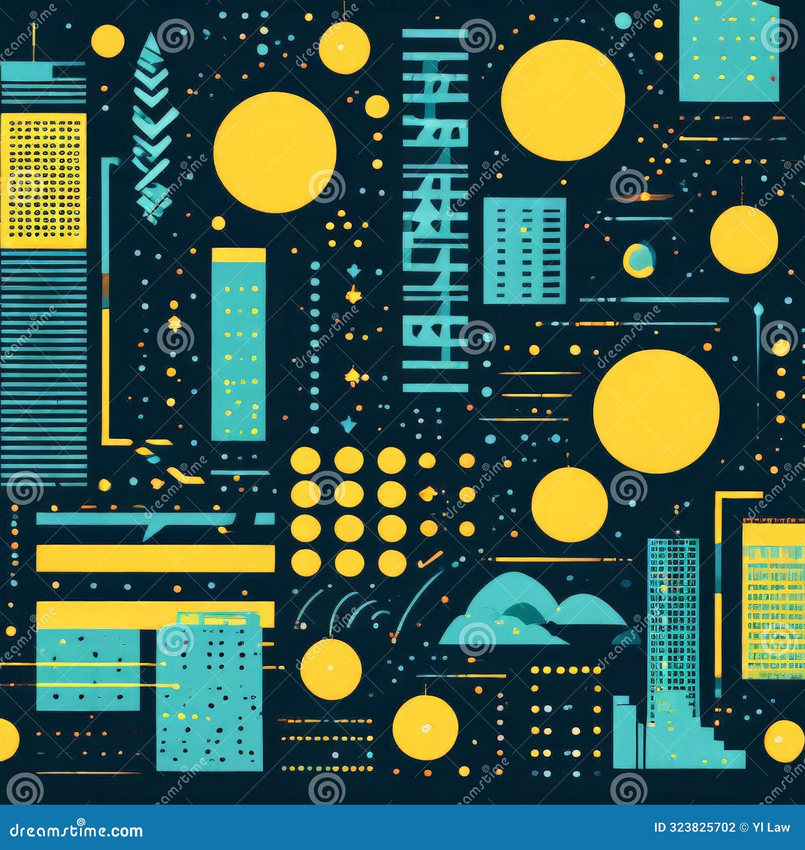 AI Image Generator, Random Geometric Shapes Wireframe Background and ...