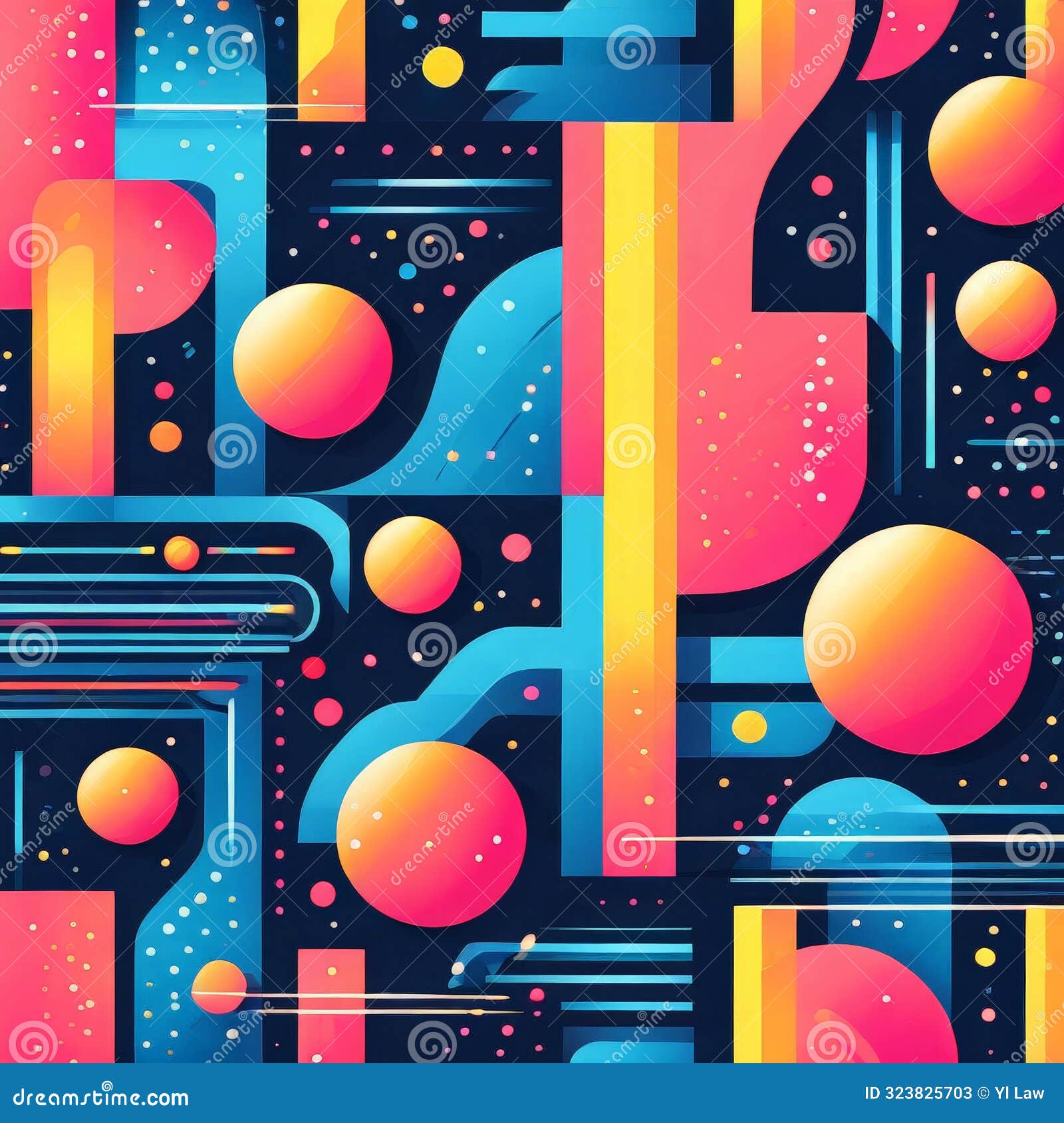 AI Image Generator, Random Geometric Shapes Wireframe Background and ...