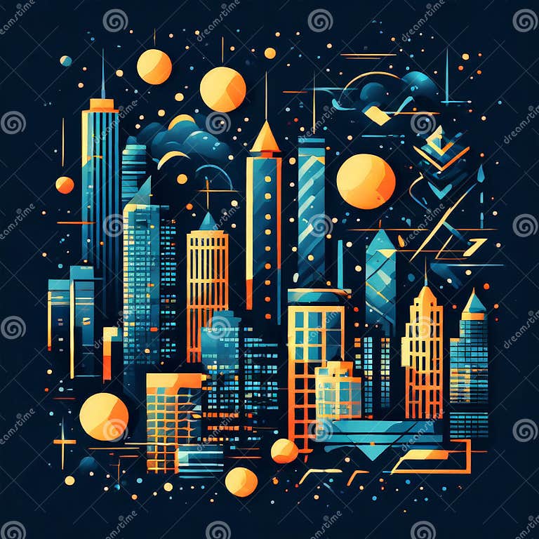 ?AI Image Generator, Random Geometric Shapes Wireframe Background and ...