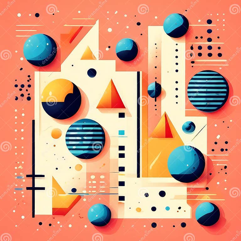 AI Image Generator, Random Geometric Shapes Wireframe Background and ...