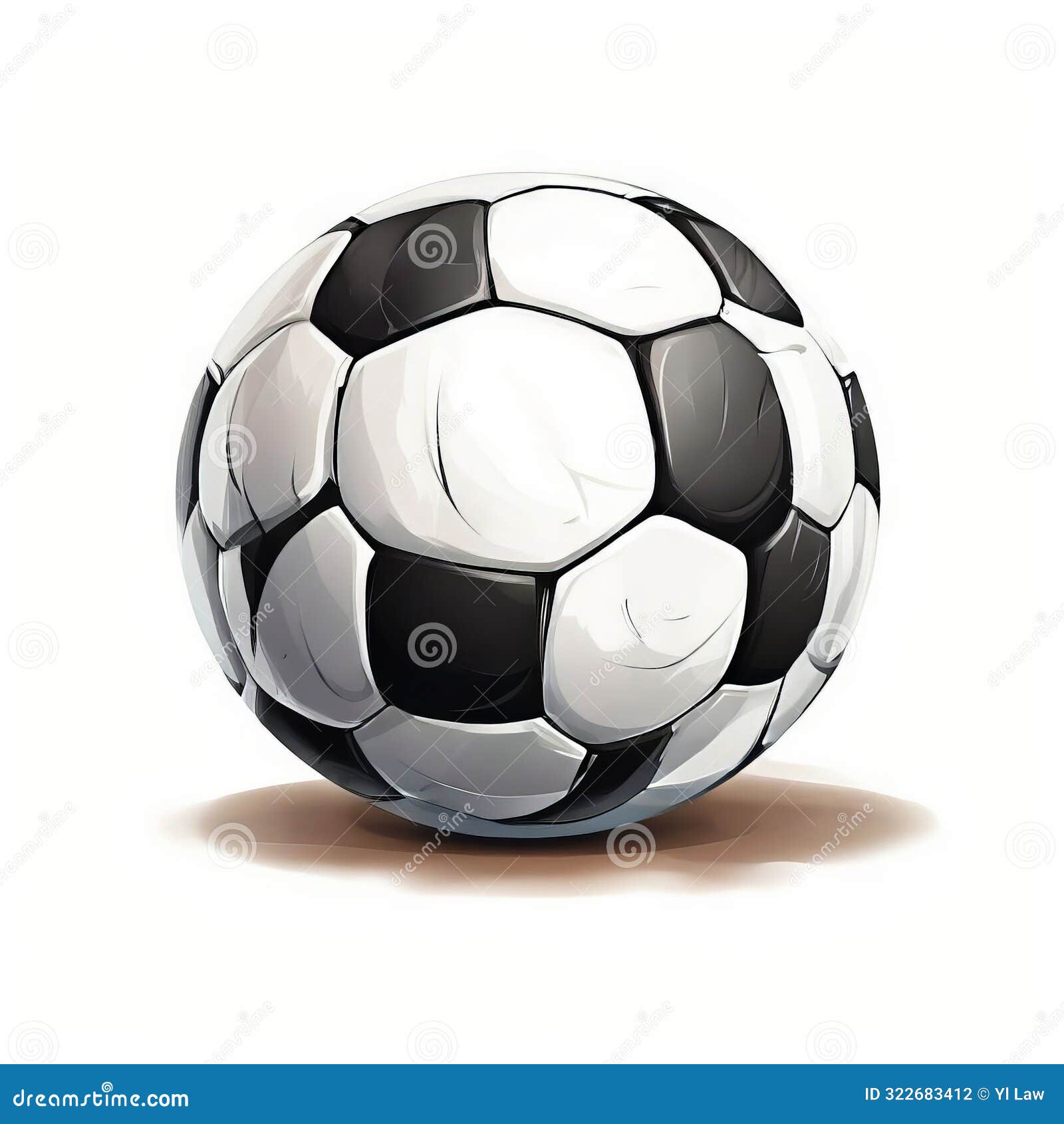 AI Image Generator, Soccer Ball on White Background Editorial ...