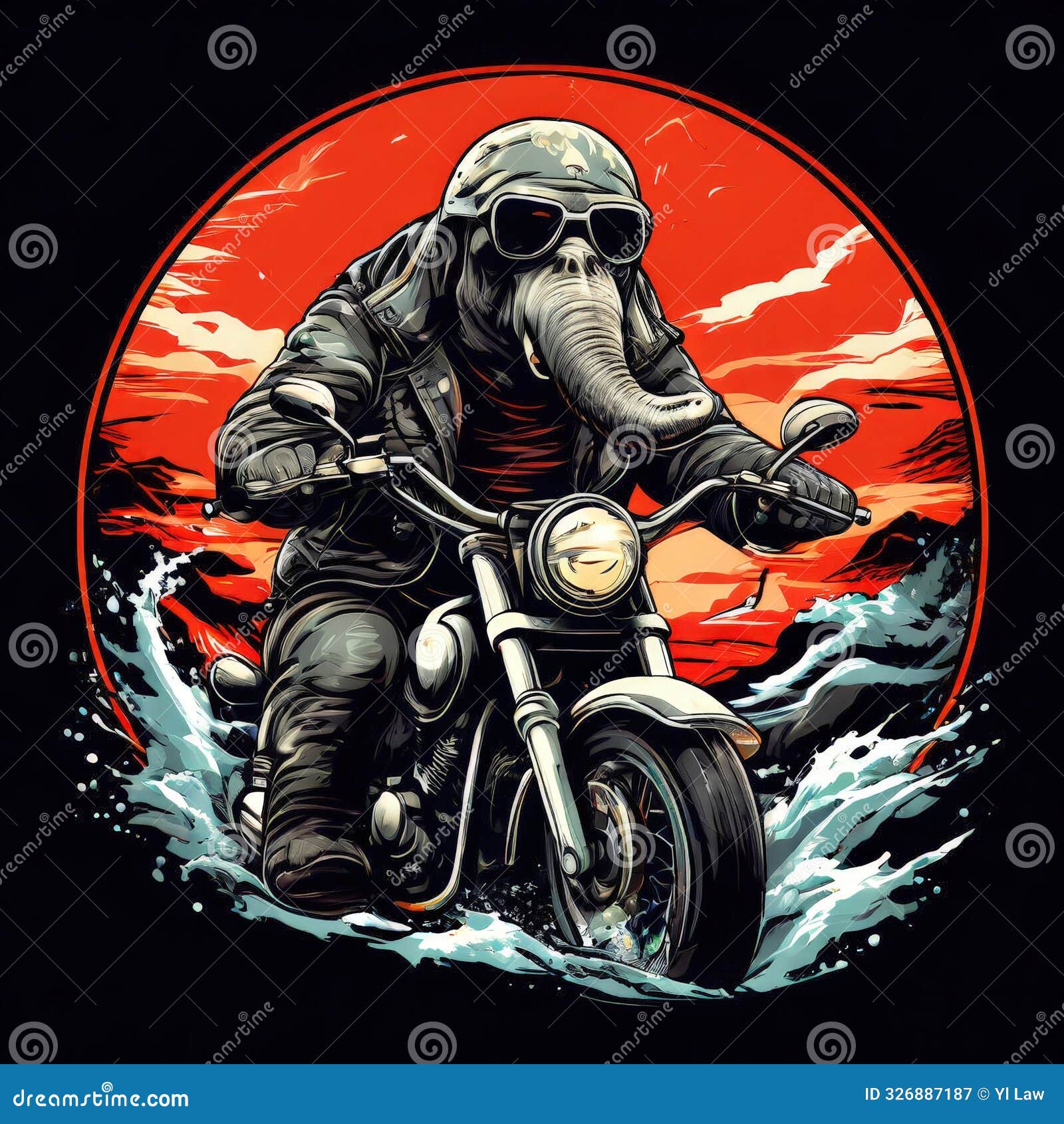 The AI Image Generator, Super Biker Tshirt Sticker Design Editorial ...
