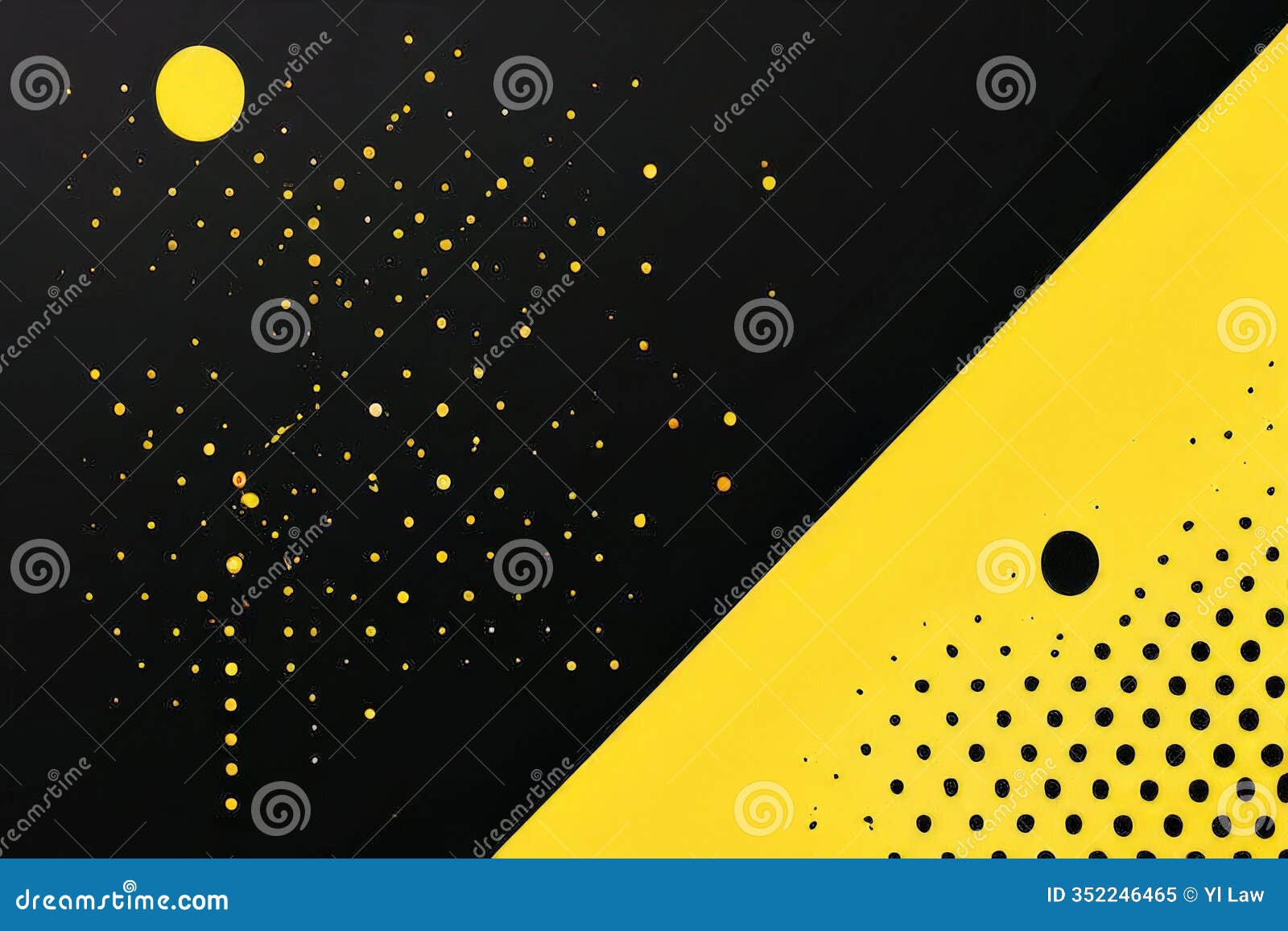 The AI Image Generator, Yellow and Black Geometric Pattern with Dots ...