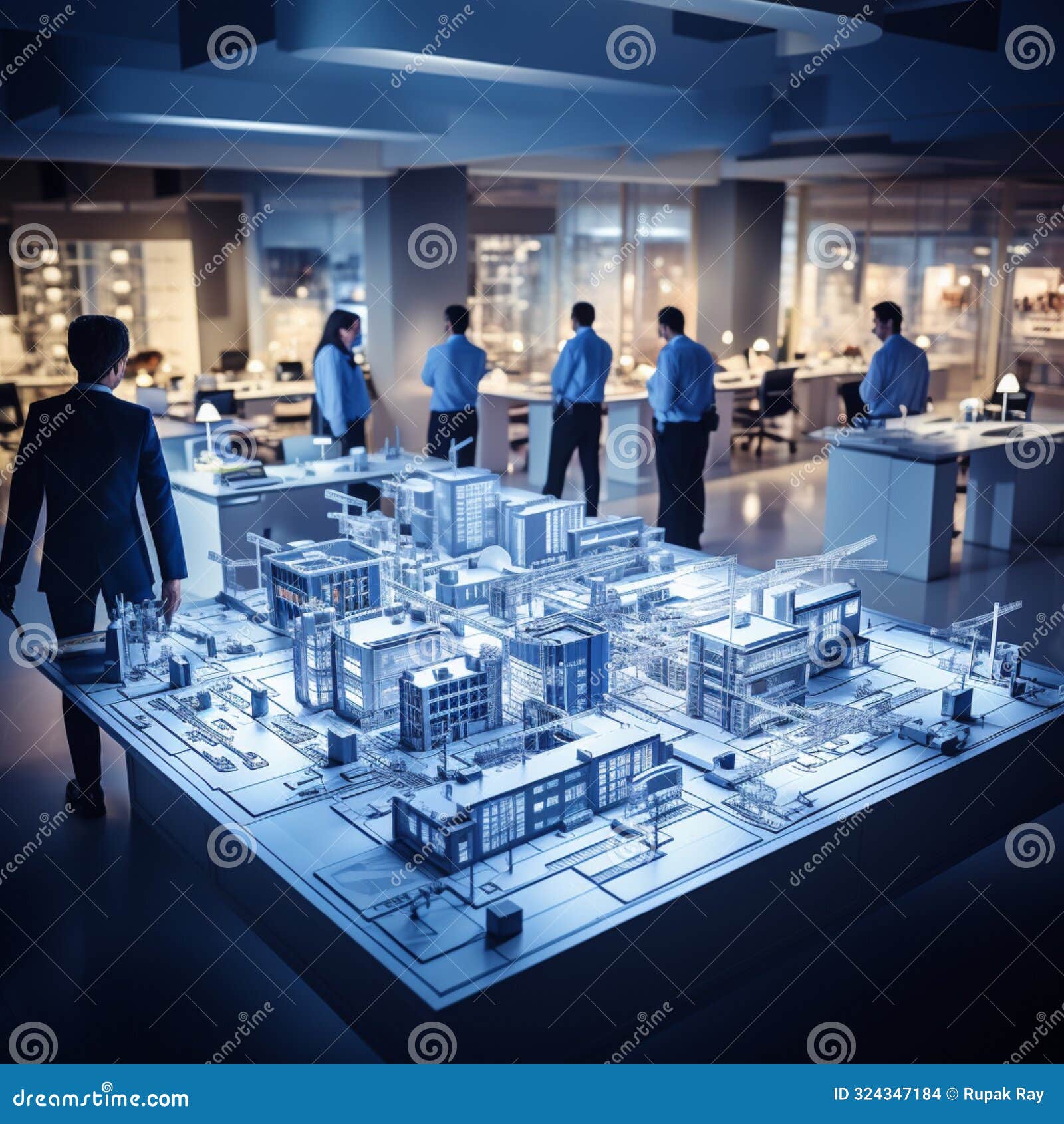 A 3d Model of a House with a Blue Light on the Bottom Illustration ... A 3d Model of a House with a Blue Light on the Bottom Illustration ...