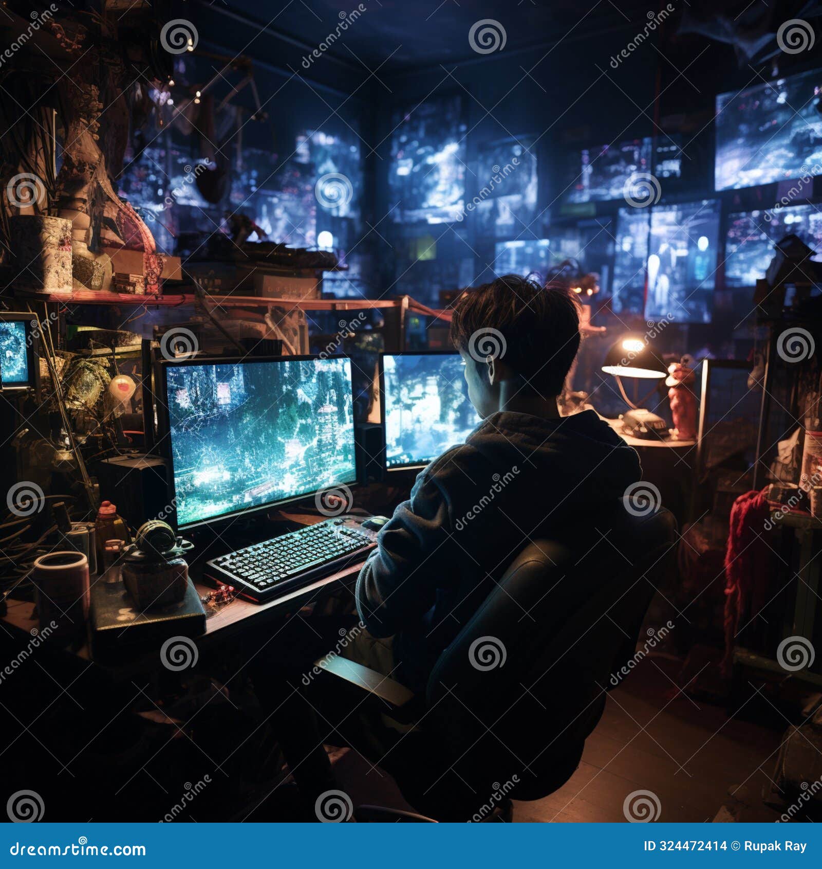 A Realistic Raw Image of a Boy Playing a Game Stock Illustration ... A Realistic Raw Image of a Boy Playing a Game Stock Illustration ...