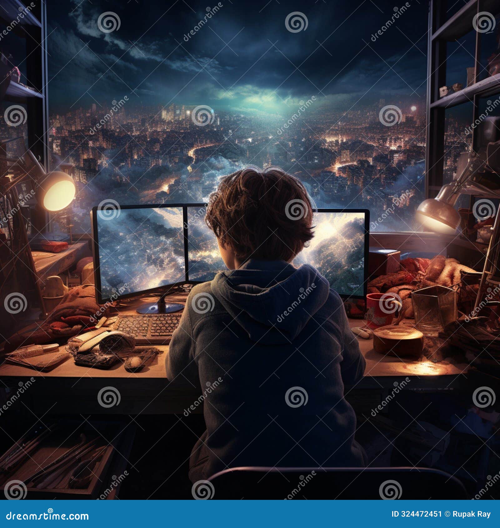 A Realistic Raw Image of a Boy Playing a Game Stock Illustration ... A Realistic Raw Image of a Boy Playing a Game Stock Illustration ...