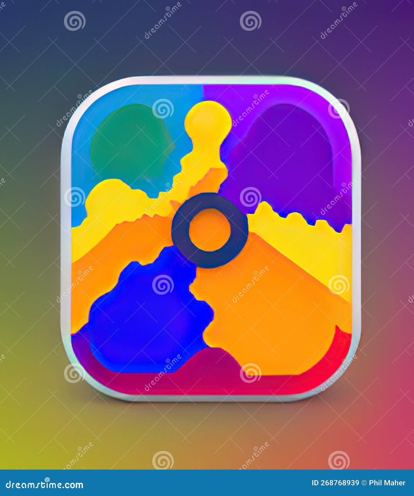 Ai Imagine Generator Software App Icon. Generative AI. Stock ...