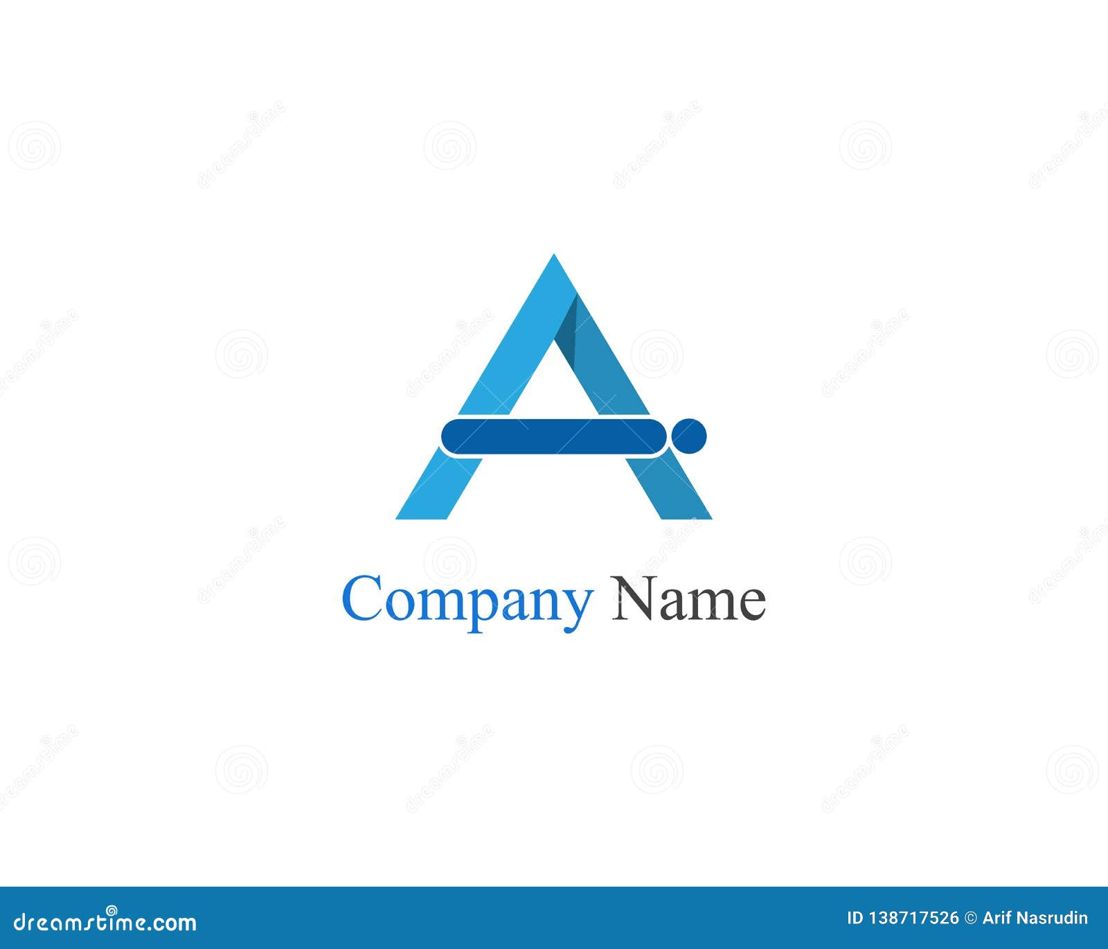 Ai Initial Logo Company Name Template Vector Stock Illustration ...