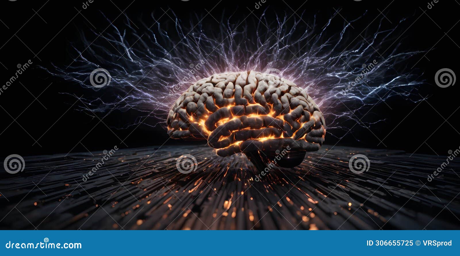AI-Integrated Brain Circuitry Visualization Stock Image - Image of ...