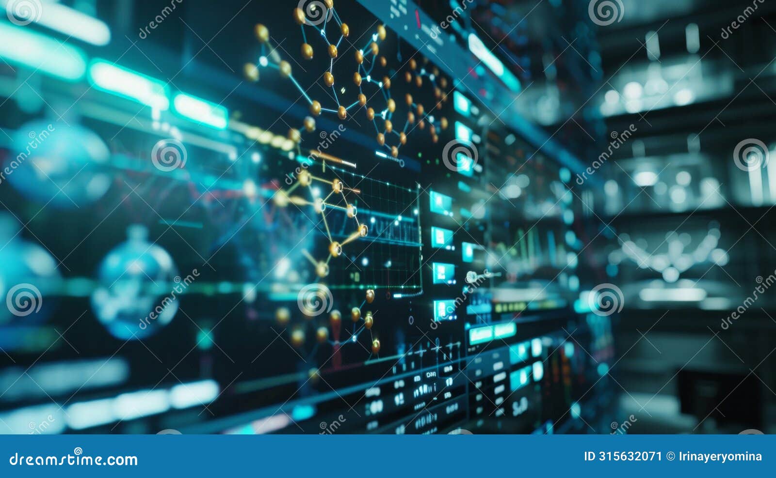 AI Interface Analyzing New Chemical Entities in Lab Stock Image - Image ...