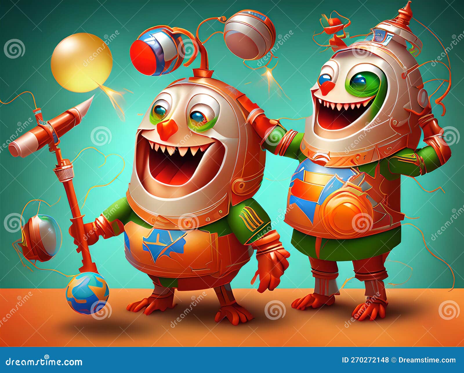 AI Joke - Funny Cheerful Robot, Generative AI Illustration Stock ...