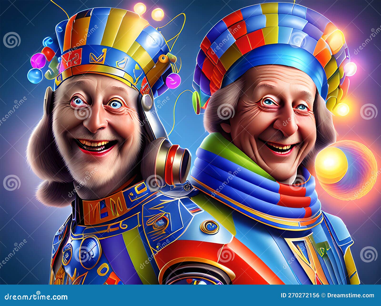 AI Joke - Funny Cheerful Robot, Generative AI Illustration Stock ...