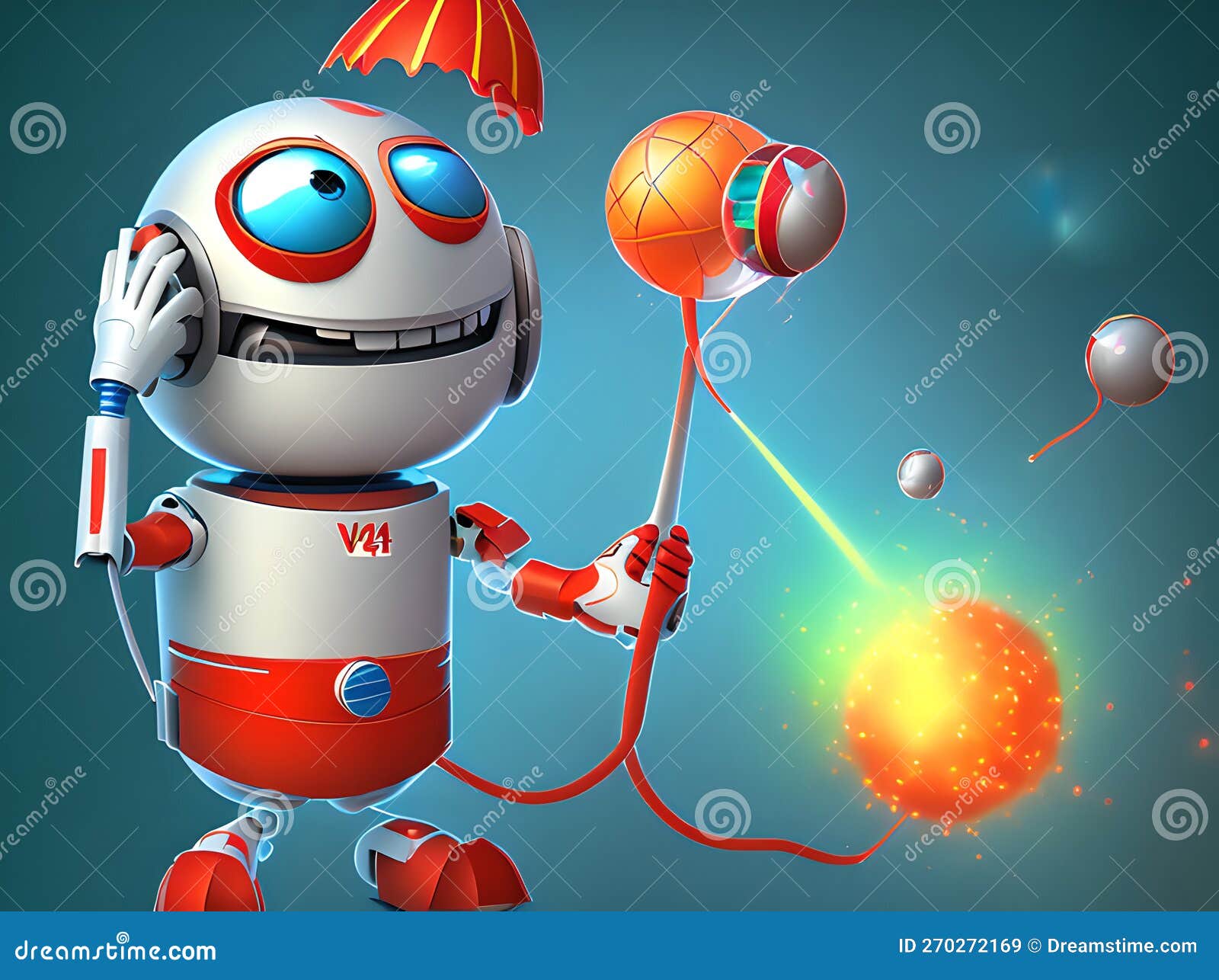 AI Joke - Funny Cheerful Robot, Generative AI Illustration Stock ...