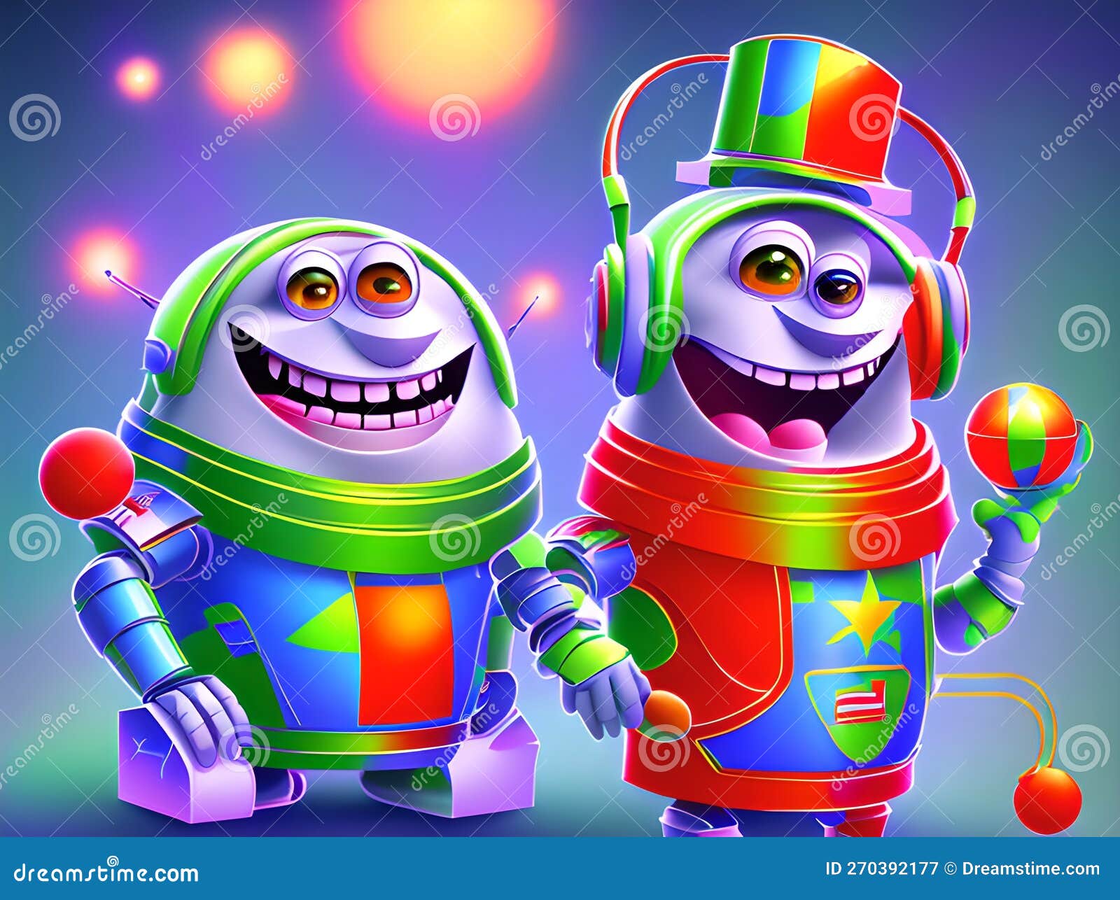 AI Joke - Funny Cheerful Robot, Generative AI Illustration Stock ...