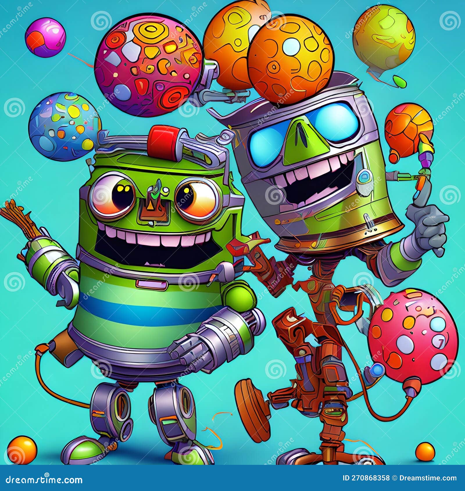 AI Joke - Funny Cheerful Robot, Generative AI Illustration Stock ...