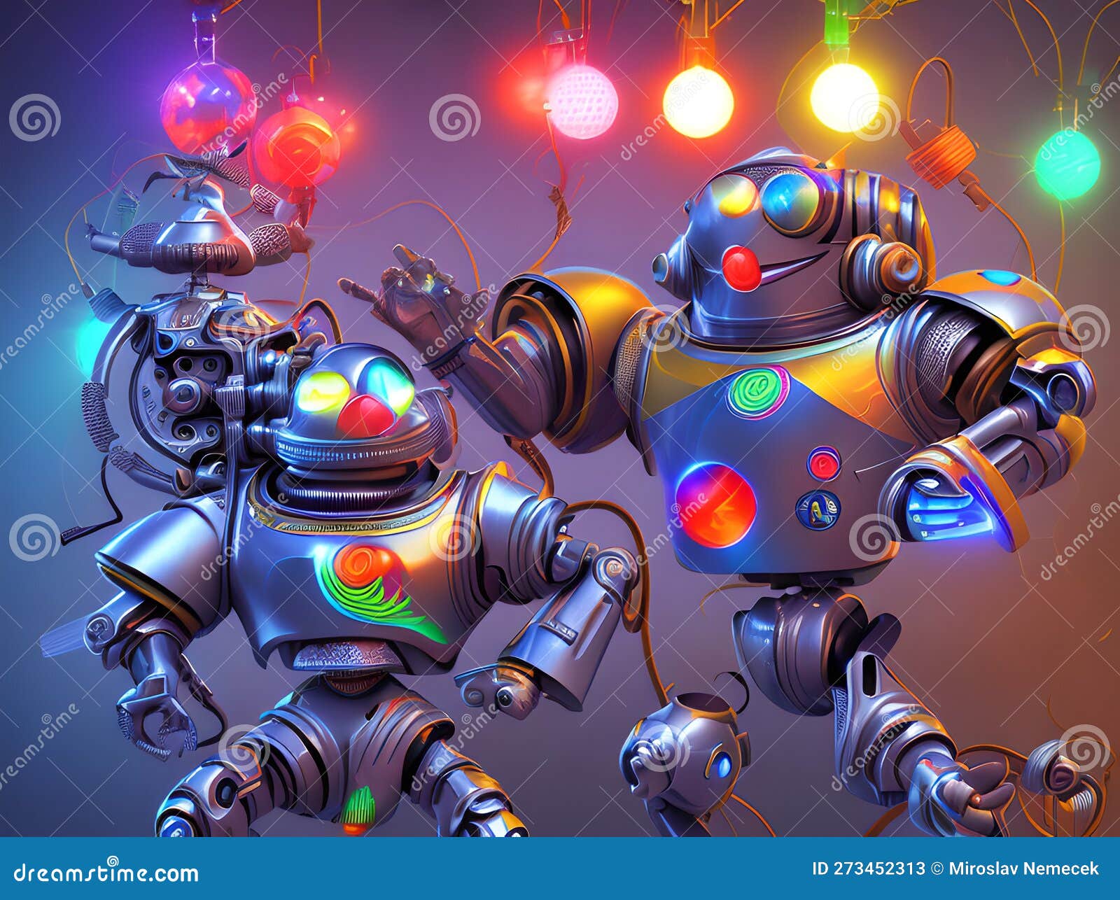 AI Joke - Funny Cheerful Robot, Generative AI Illustration Stock ...