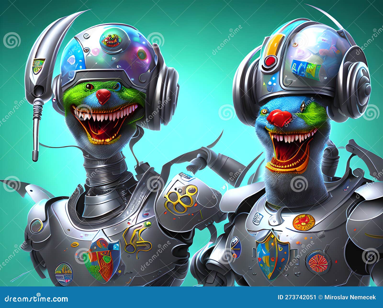 AI Joke - Funny Cheerful Robot, Generative AI Illustration Stock ...