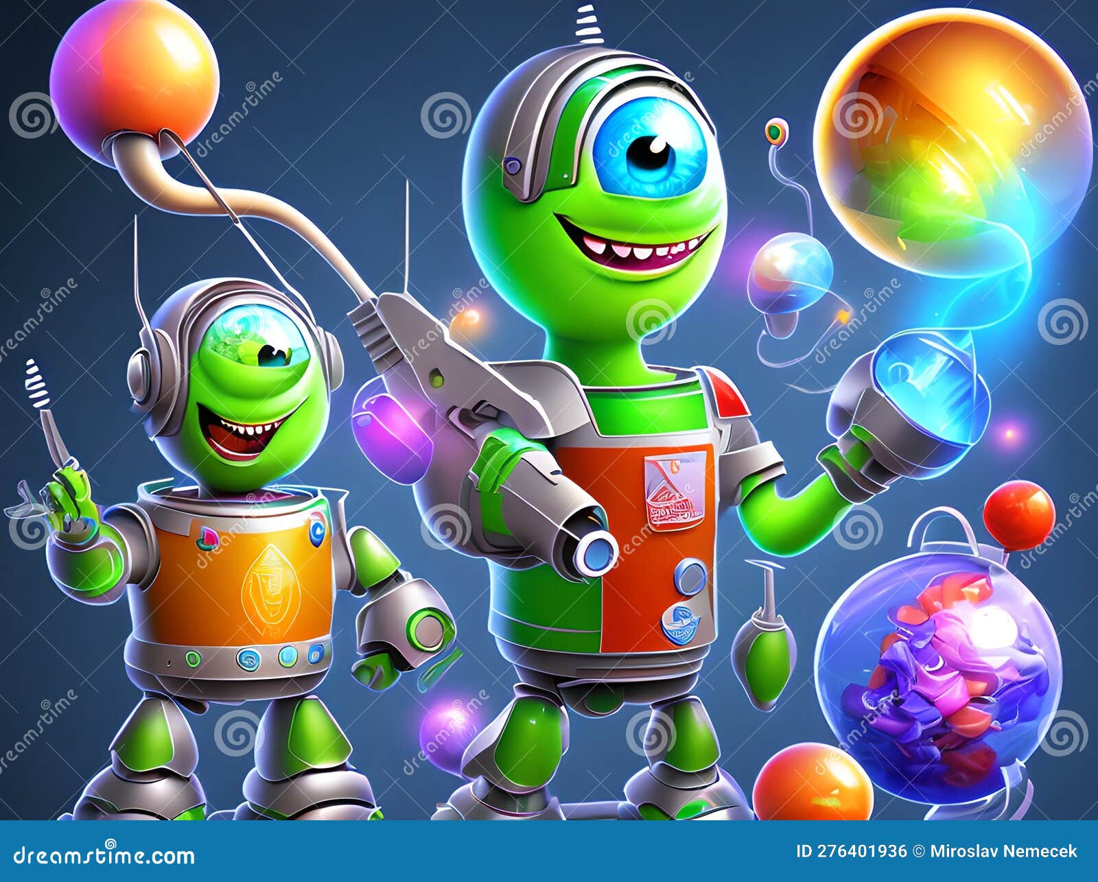 AI Joke - Funny Cheerful Robot, Generative AI Illustration Stock ...