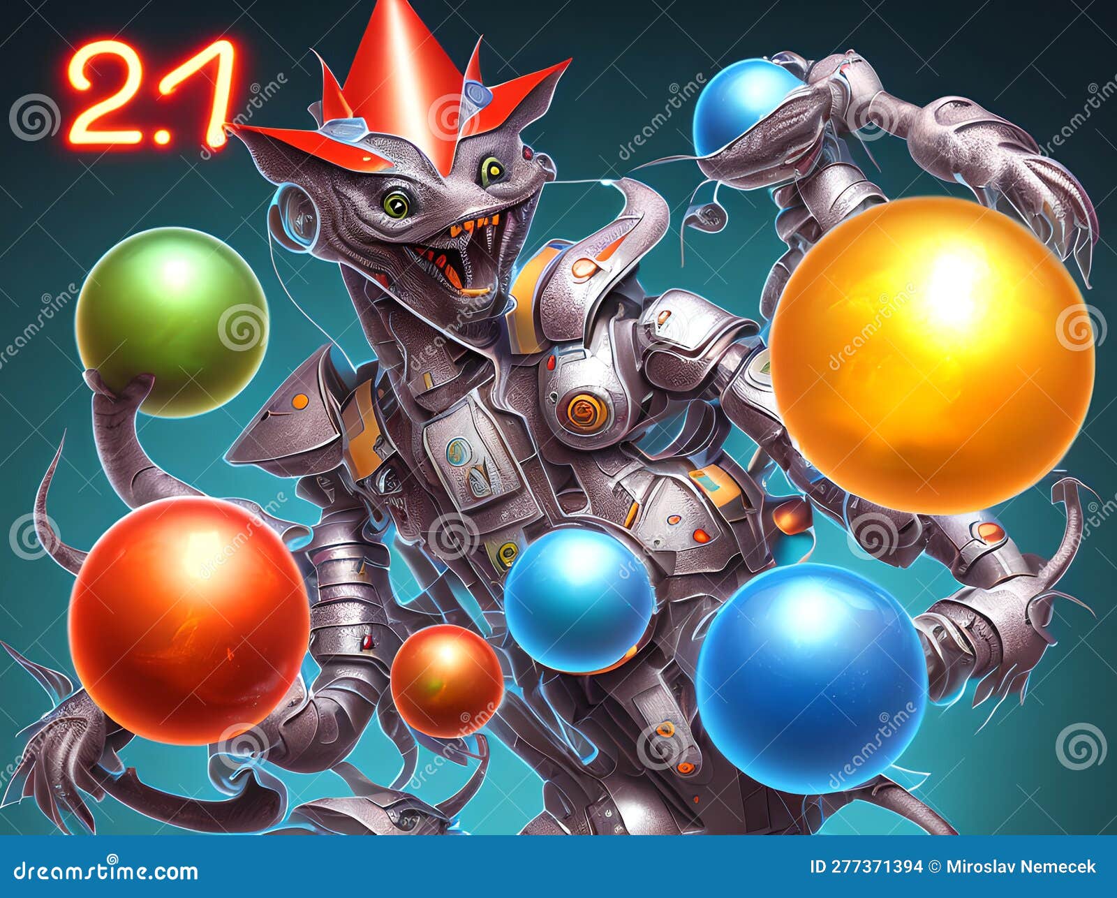 AI Joke - Funny Cheerful Robot, Generative AI Illustration Stock ...