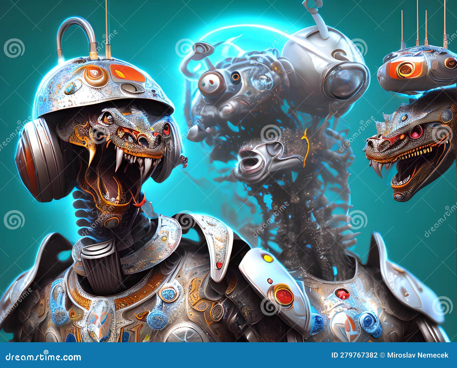 AI Joke - Funny Cheerful Robot, Generative AI Illustration Stock ...