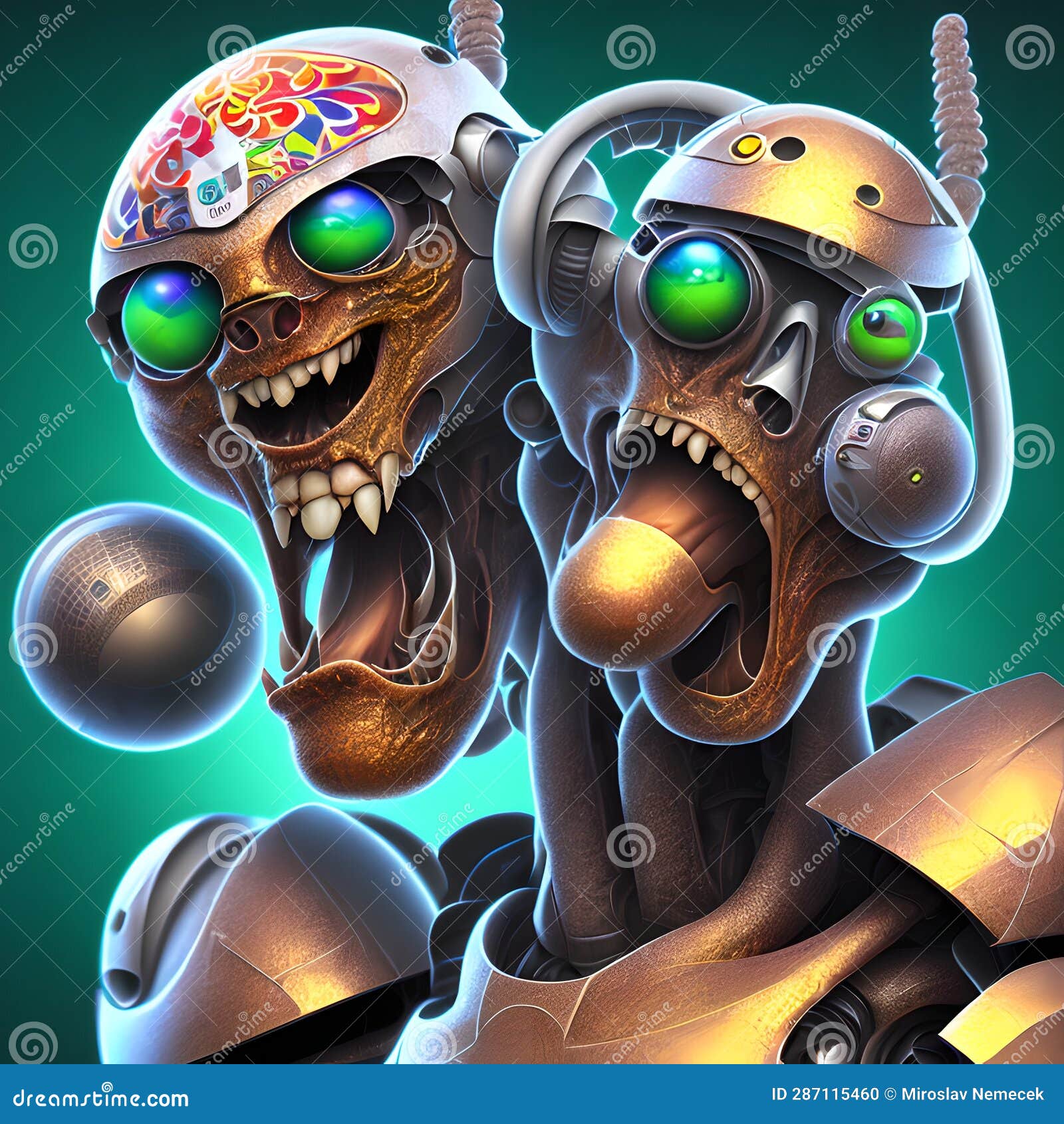 AI Joke - Funny Cheerful Robot, Generative AI Illustration Stock ...