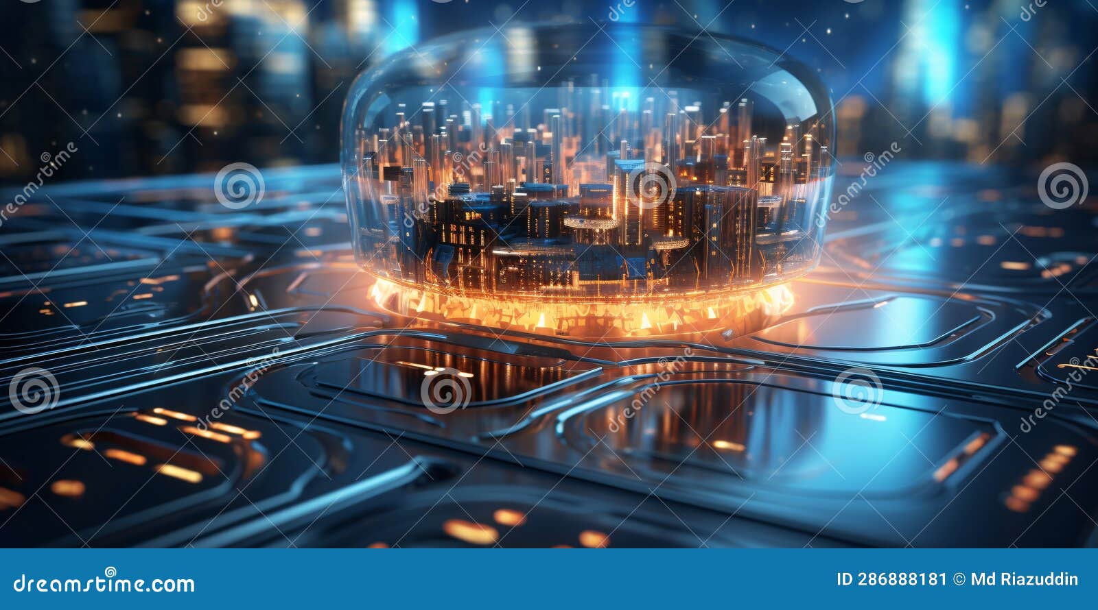 Ai Learning and Artificial Intelligence Concept in Blue Theme Stock ...