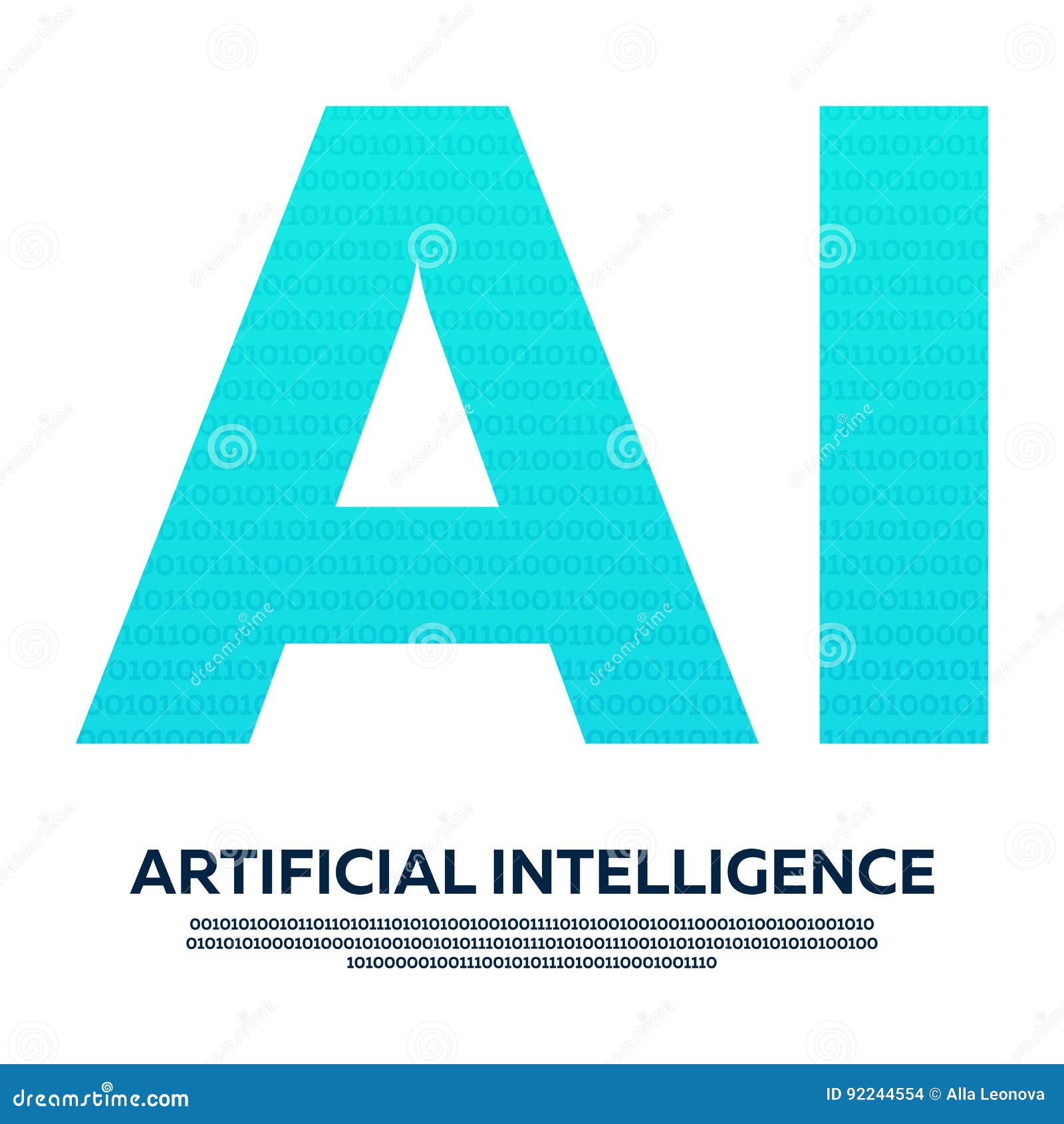 AI Letter Artificial Intelligence Vector Illustration | CartoonDealer ...