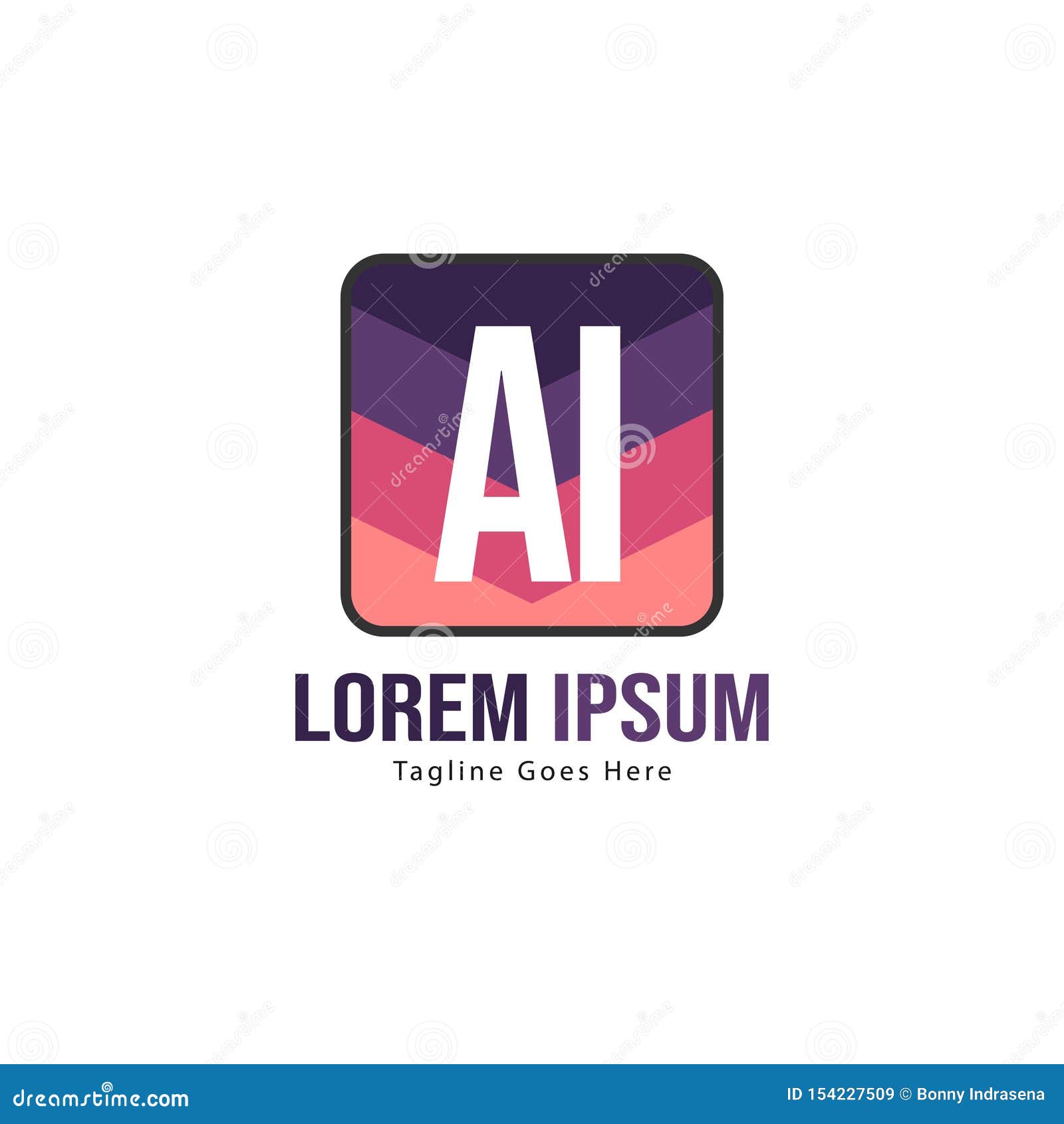 AI Letter Logo Design. Creative Modern AI Letters Icon Illustration ...