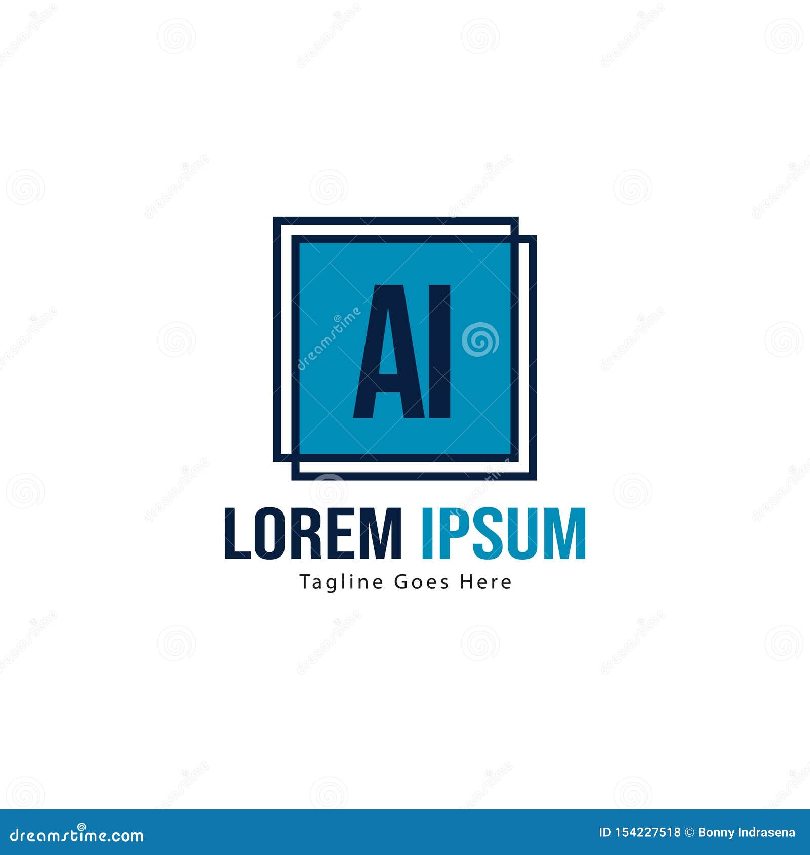 AI Letter Logo Design. Creative Modern AI Letters Icon Illustration ...