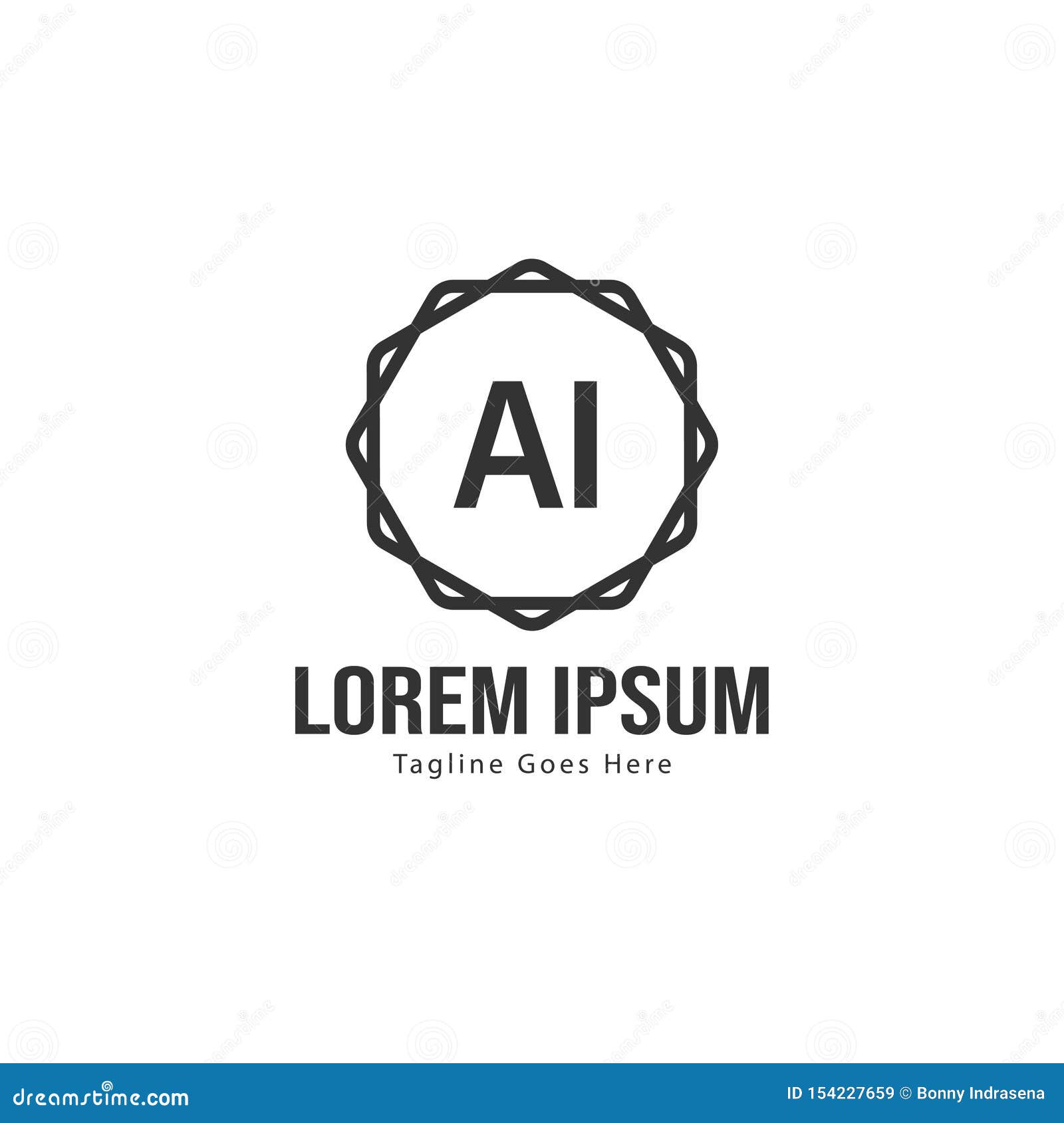 AI Letter Logo Design. Creative Modern AI Letters Icon Illustration ...