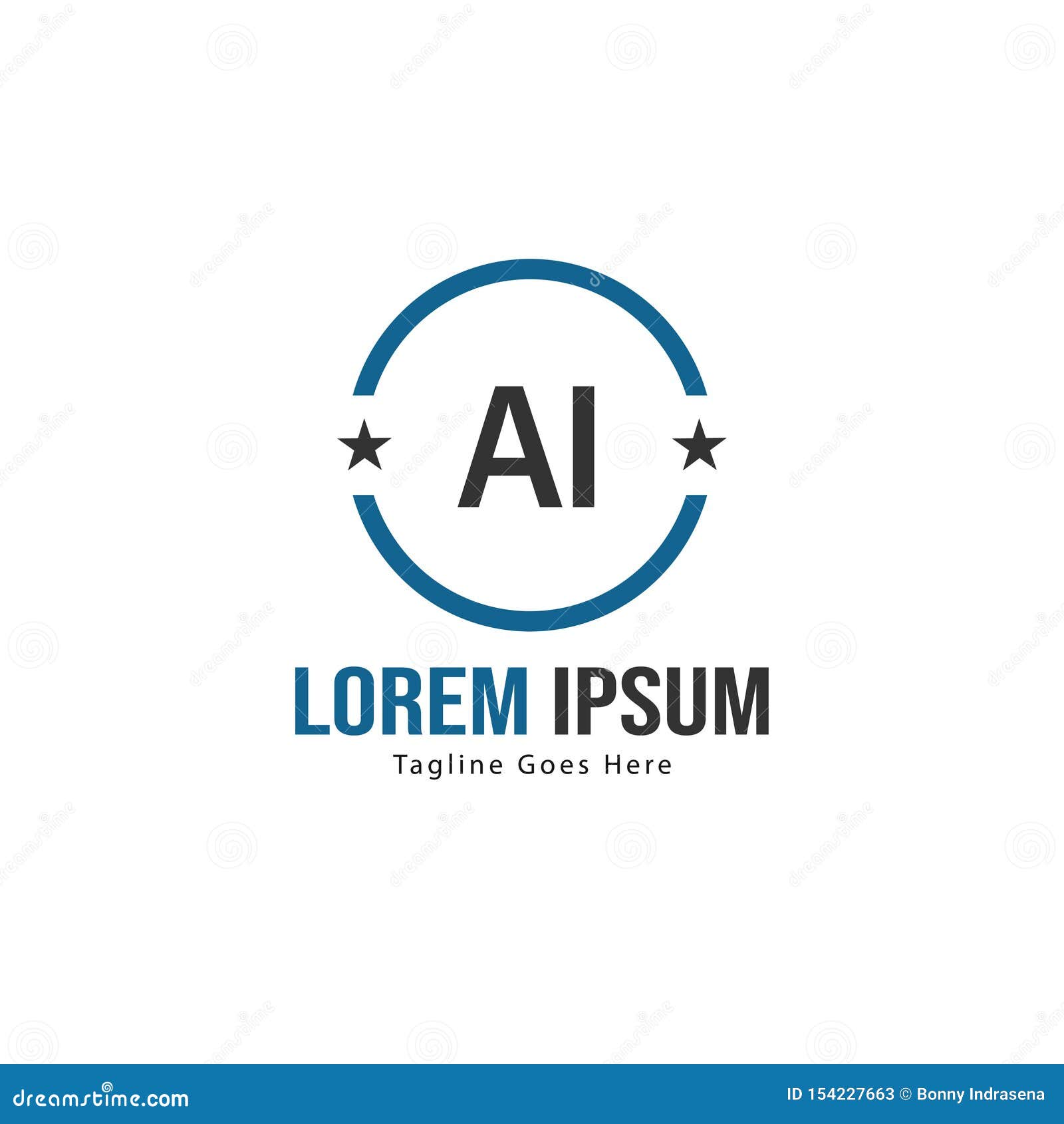 AI Letter Logo Design. Creative Modern AI Letters Icon Illustration ...