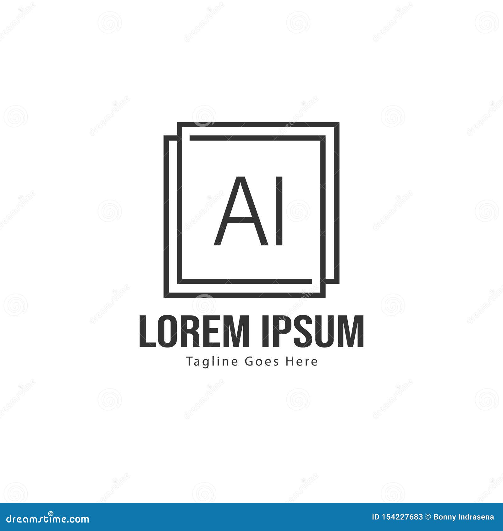 AI Letter Logo Design. Creative Modern AI Letters Icon Illustration ...