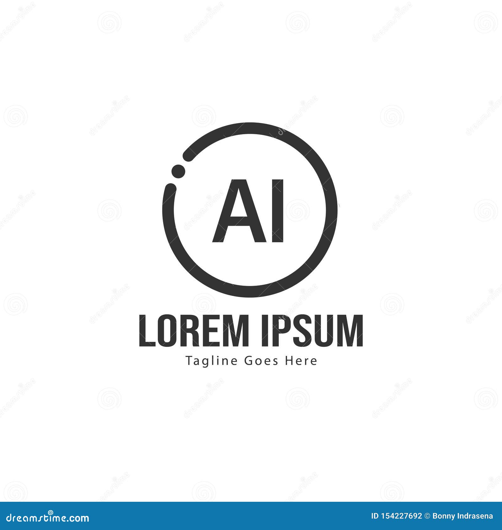 AI Letter Logo Design. Creative Modern AI Letters Icon Illustration ...