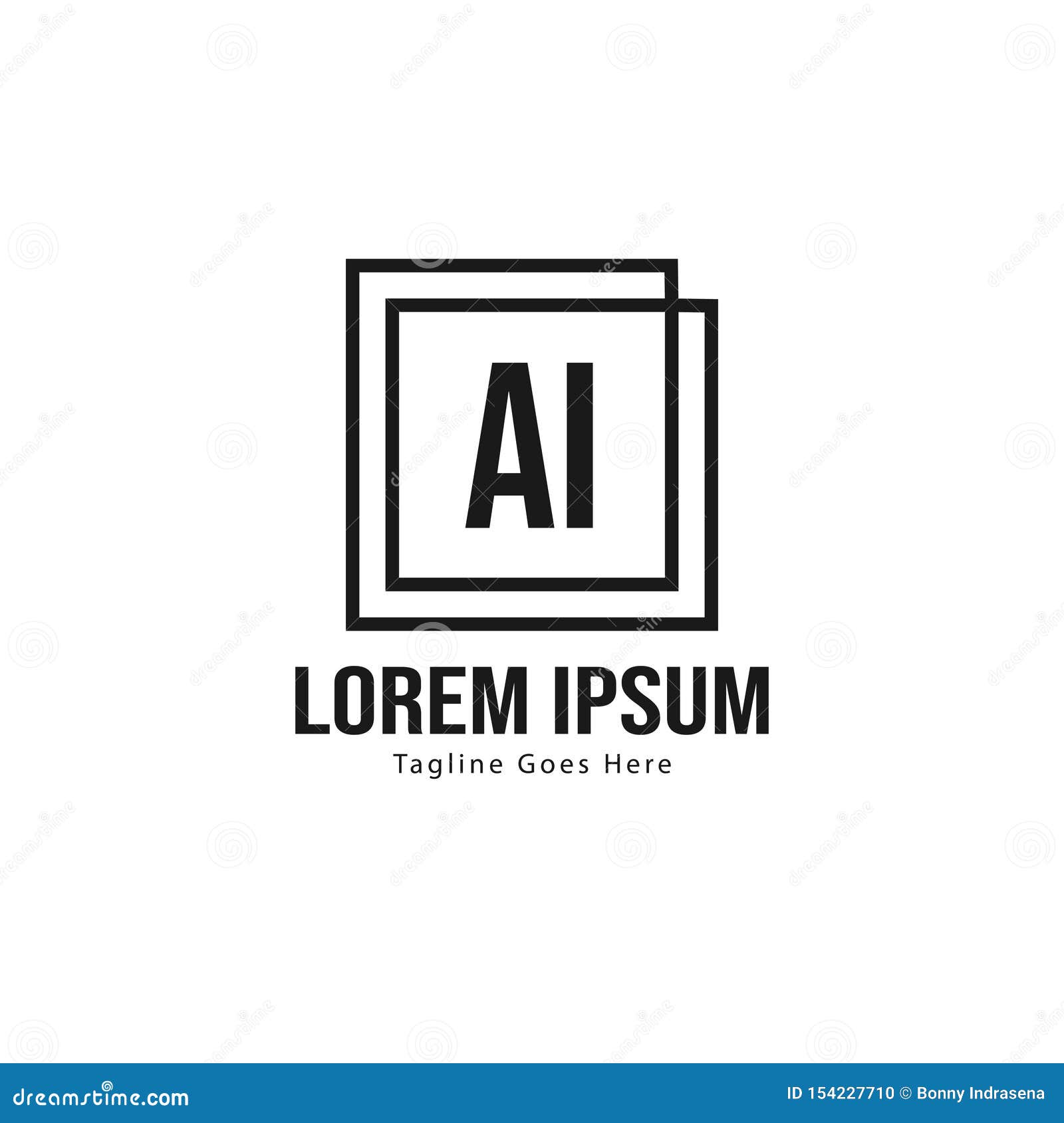 AI Letter Logo Design. Creative Modern AI Letters Icon Illustration ...