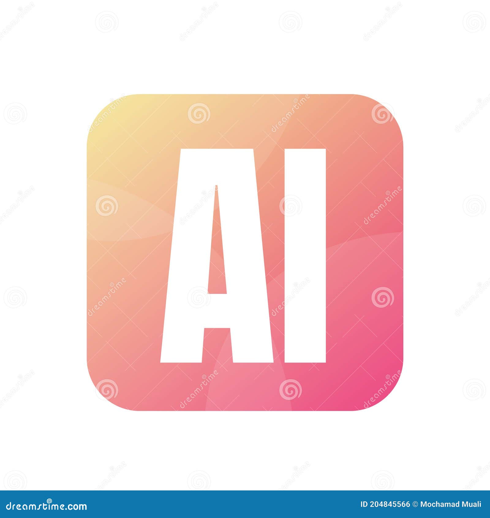 AI Letter Logo Design with Simple Style Stock Illustration ...