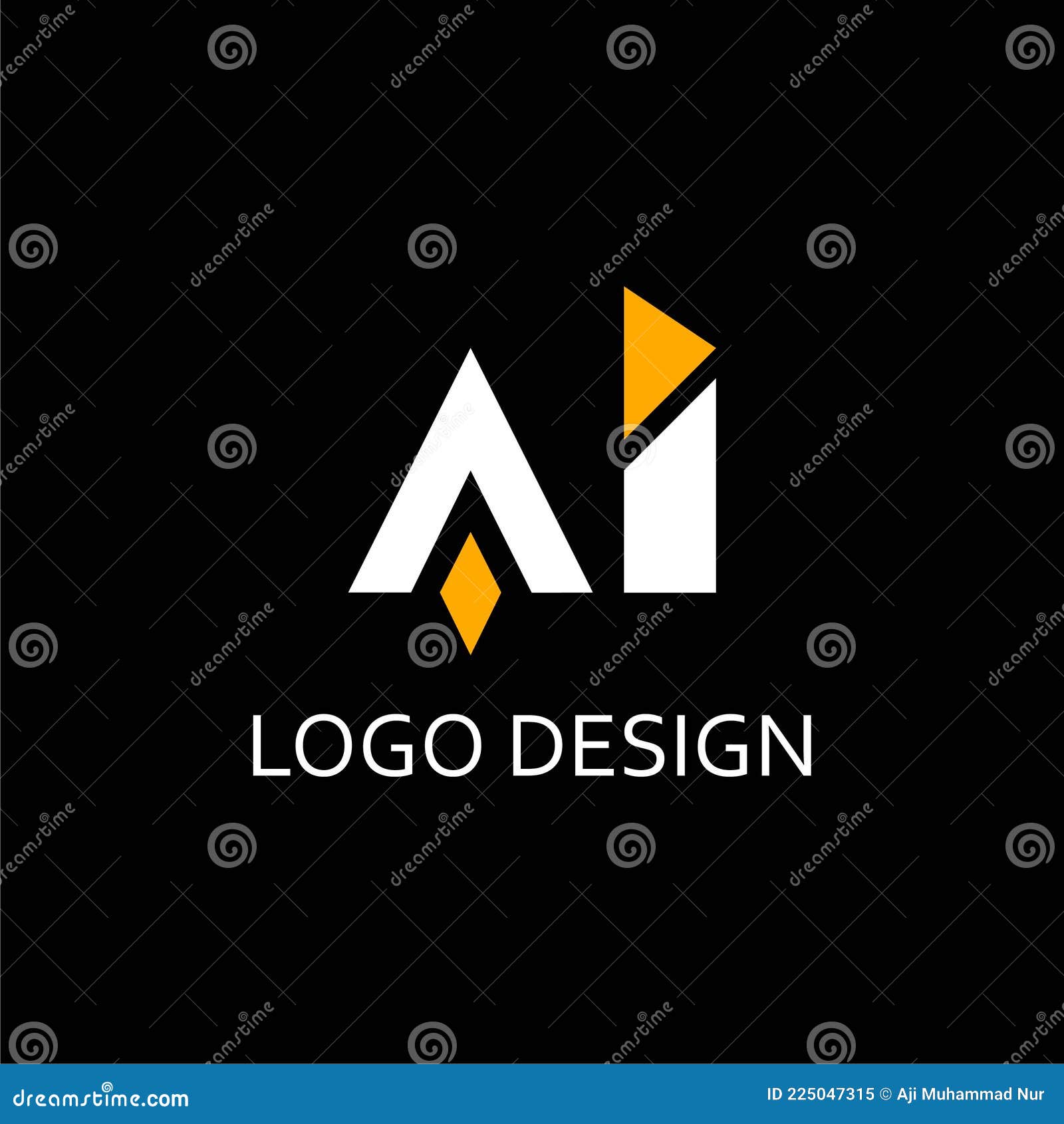 Ai Letter for Simple Logo Design Stock Vector - Illustration of ...