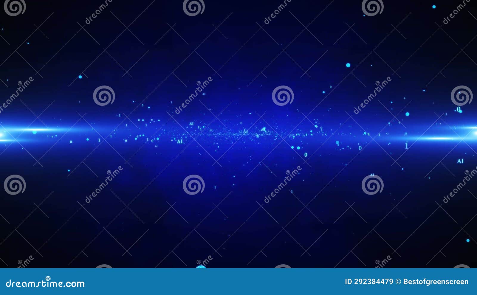 AI Lettering and Binary Code in a Particle Animation - Futuristic Technology Background Stock ...