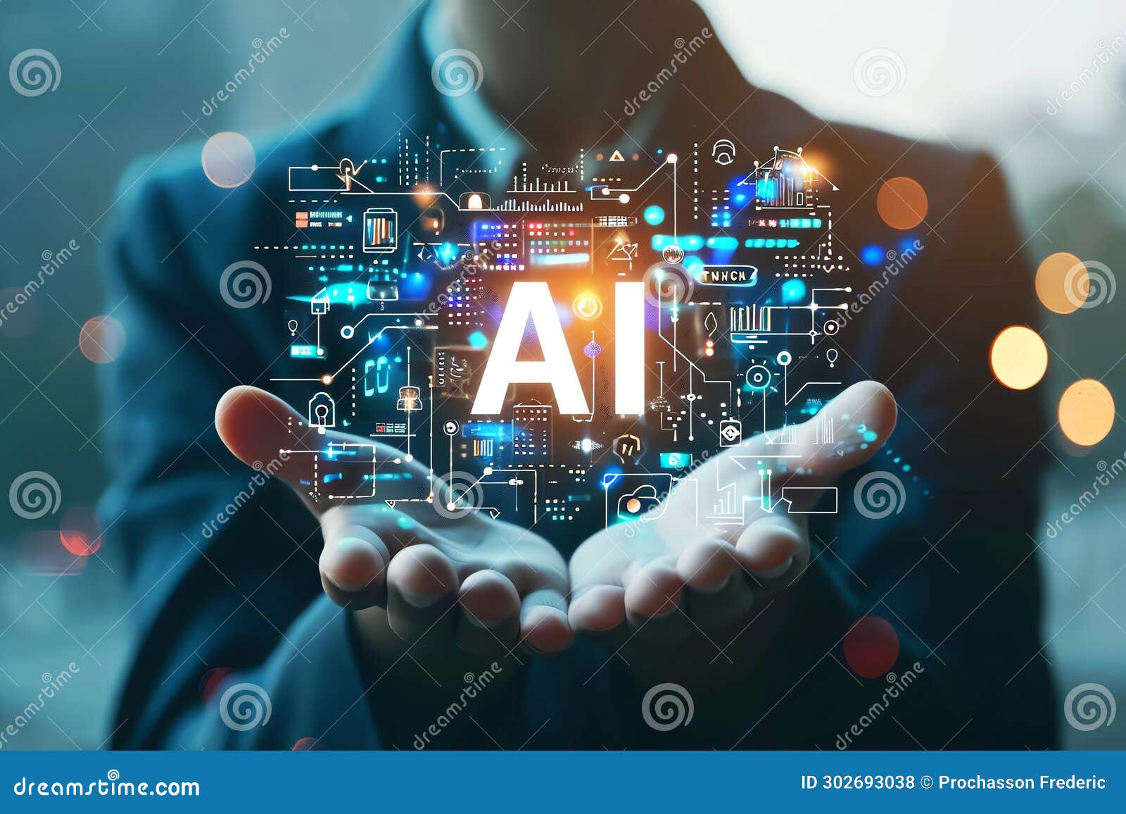 AI Letters, Conceptual Image of Artificial Intelligence, AI Generated ...
