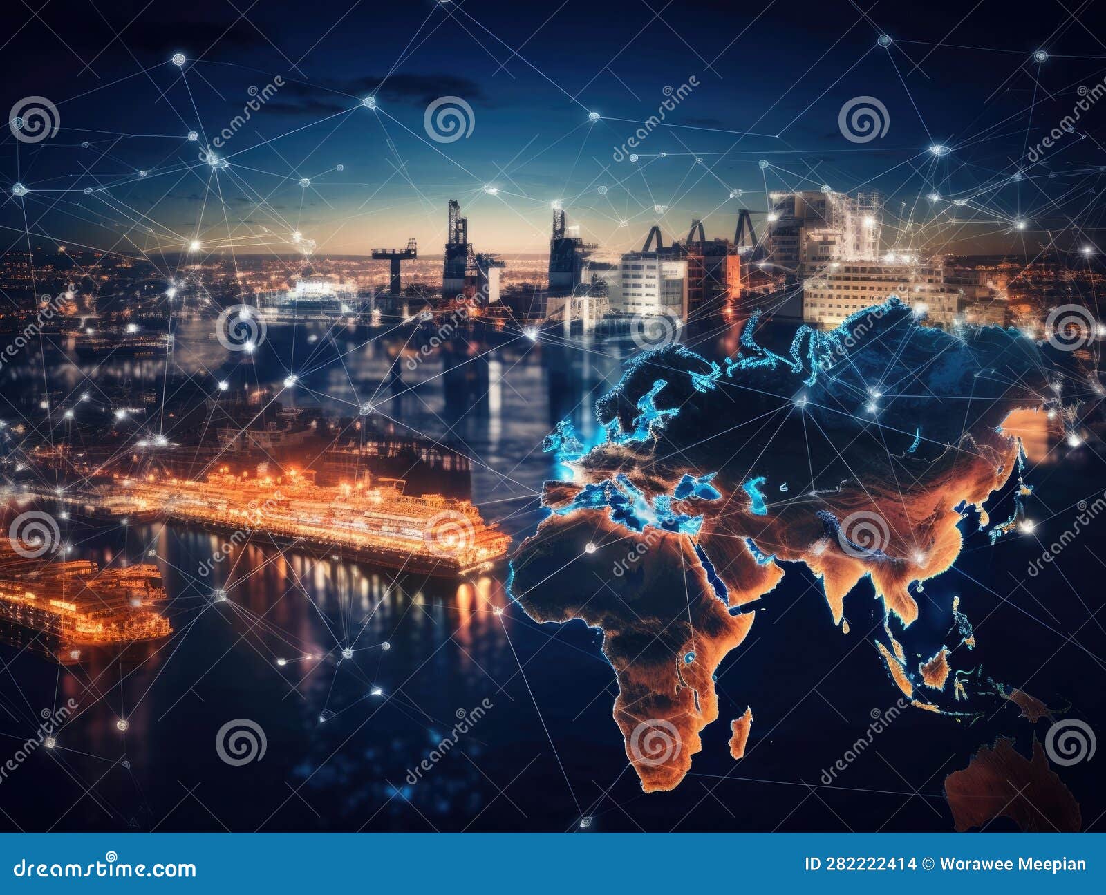 Ai In Logistics And Supply Chain Management Concept Vessel Shipping Transportation Logistics