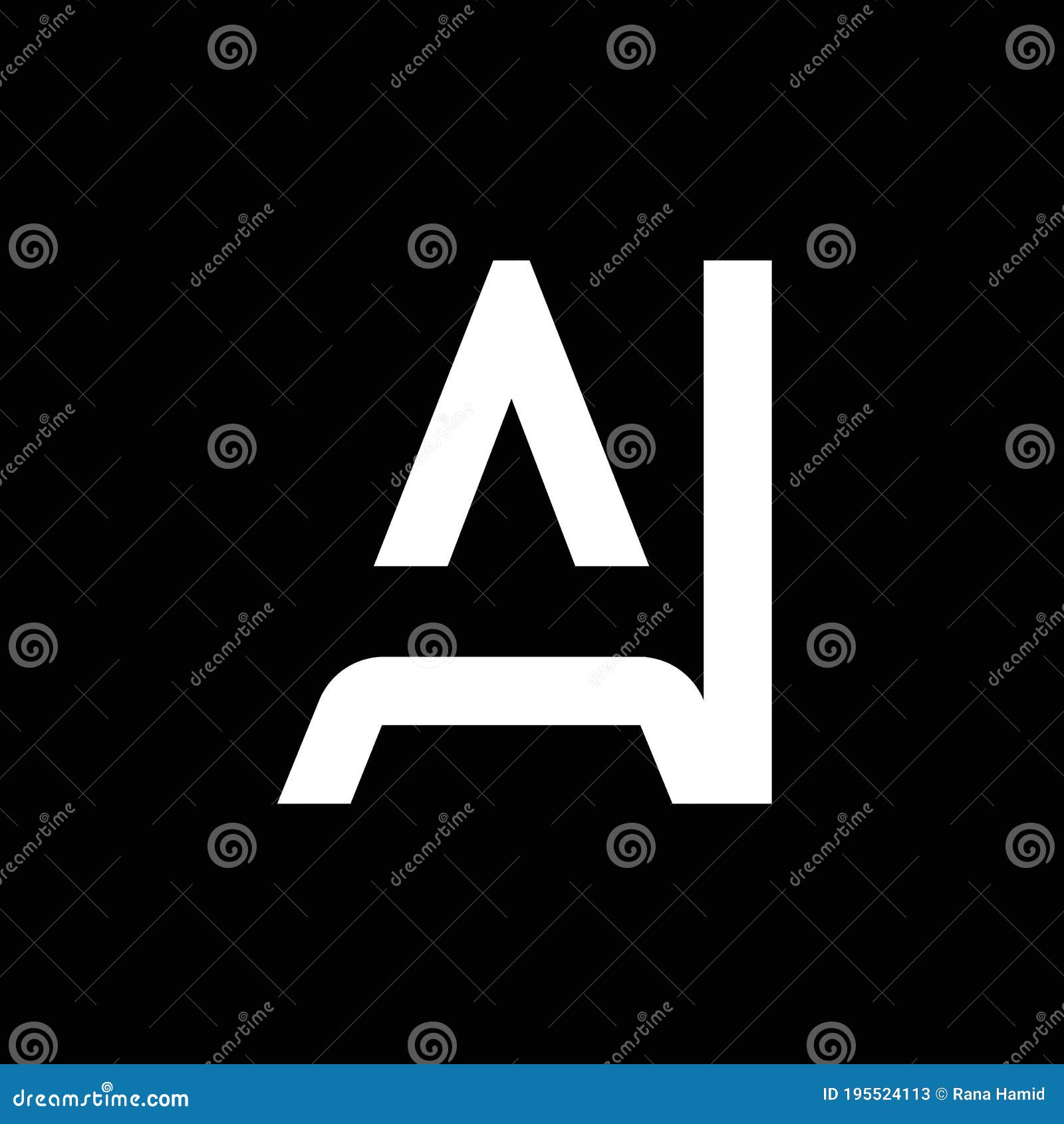 AI Logo Design Business Typography Vector Template. Creative Linked ...