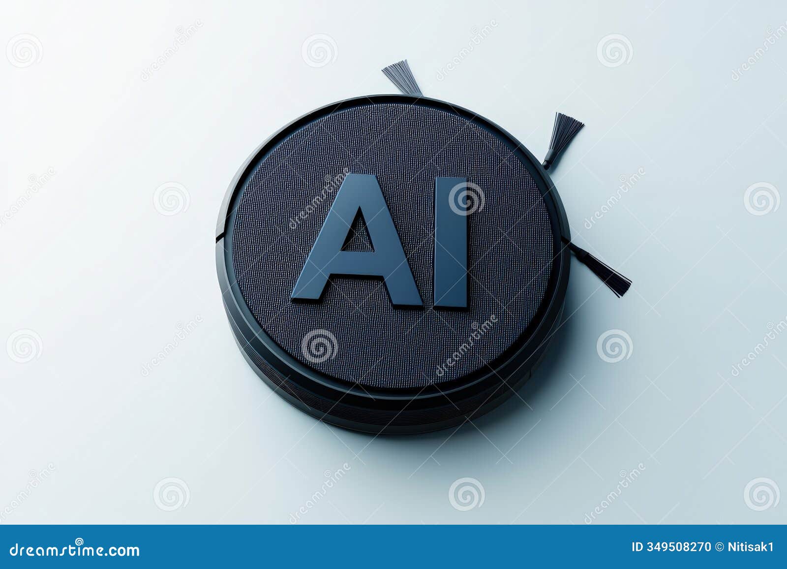 AI Logo on a Modern Circular Device Stock Illustration - Illustration ...