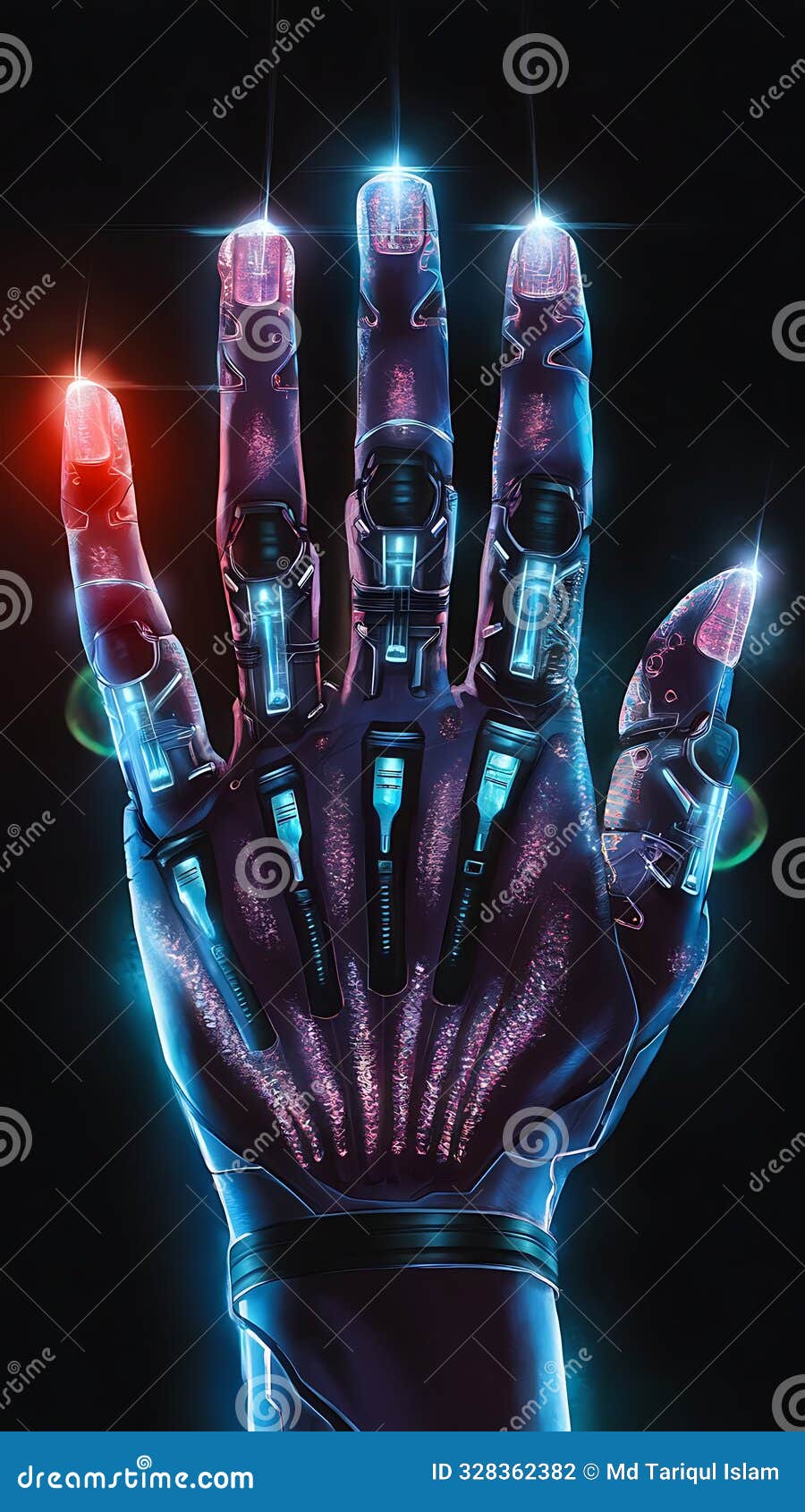 AI, Machine Learning, Hands of Robot and Human Touching on Big Data ...