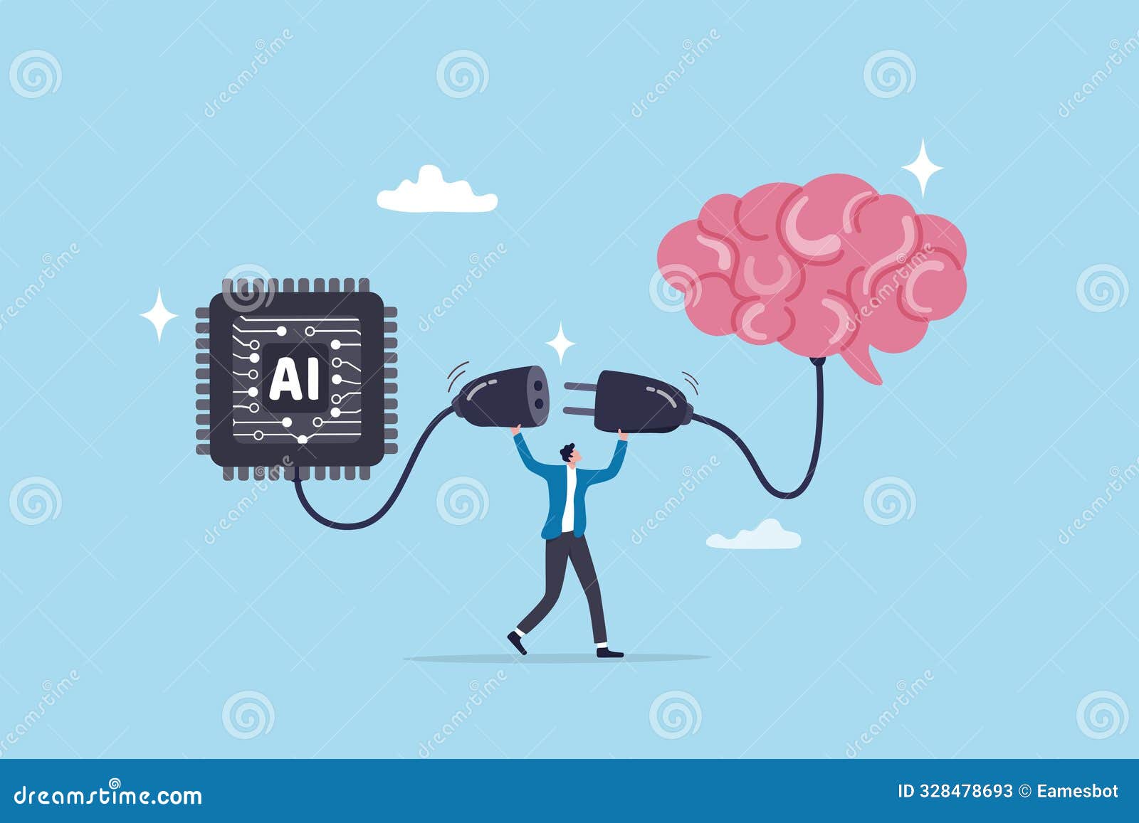 Neural Work Line Icons Collection. Artificial, Neurons, Machine ...