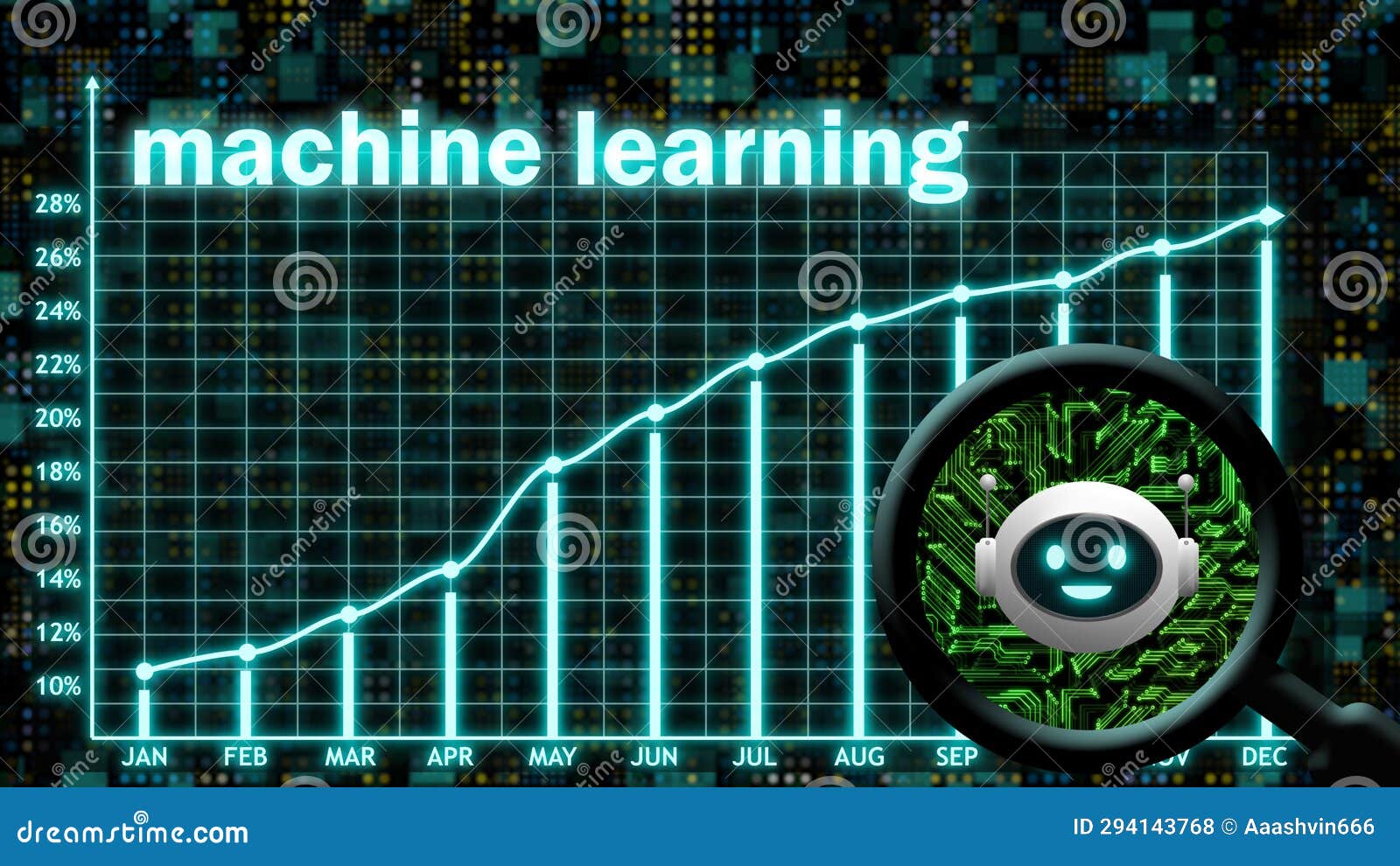 Ai machine learning skills stock illustration. Illustration of concept ...