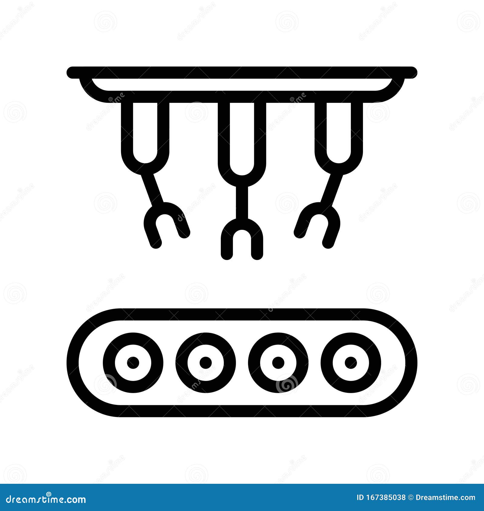 AI in Manufacturing, Future Technology Line Design Icon Stock Vector ...