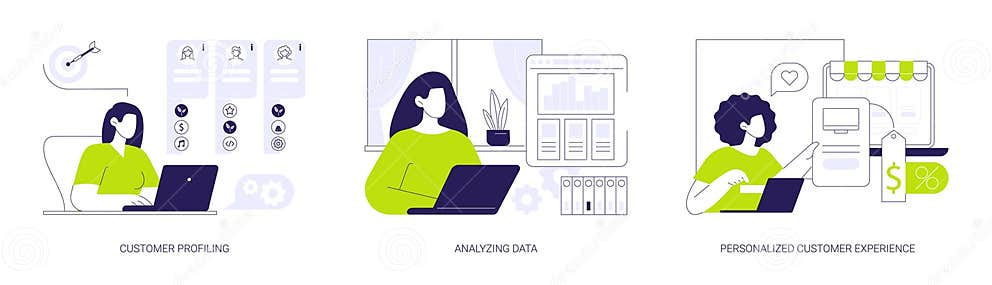 Ai In Marketing Abstract Concept Vector Illustrations Stock Vector