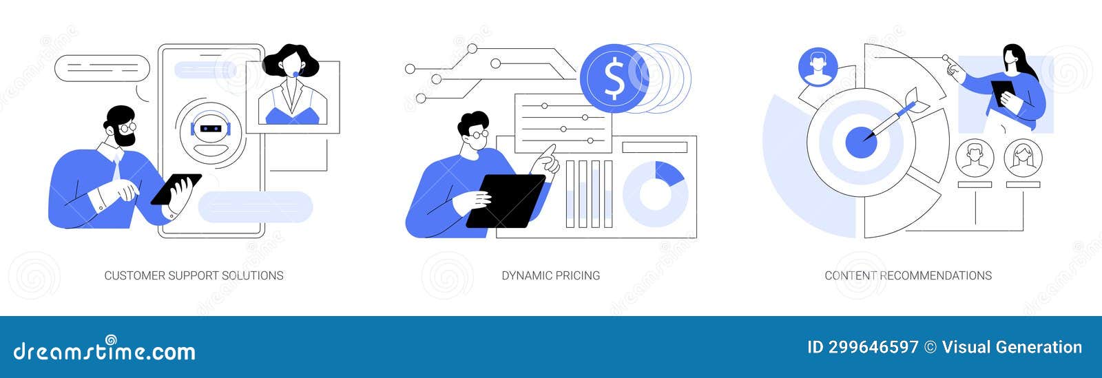 Content Recommendations Isolated Cartoon Vector Illustrations ...